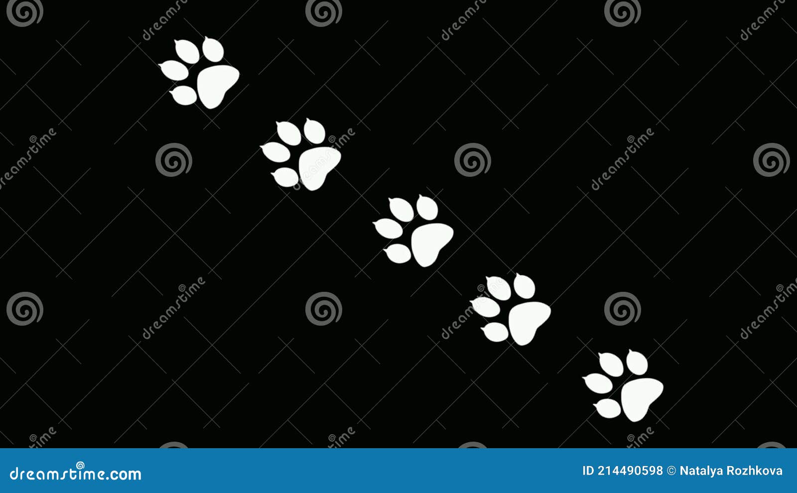 Steps paw prints of animal stock illustration. Illustration of nature ...
