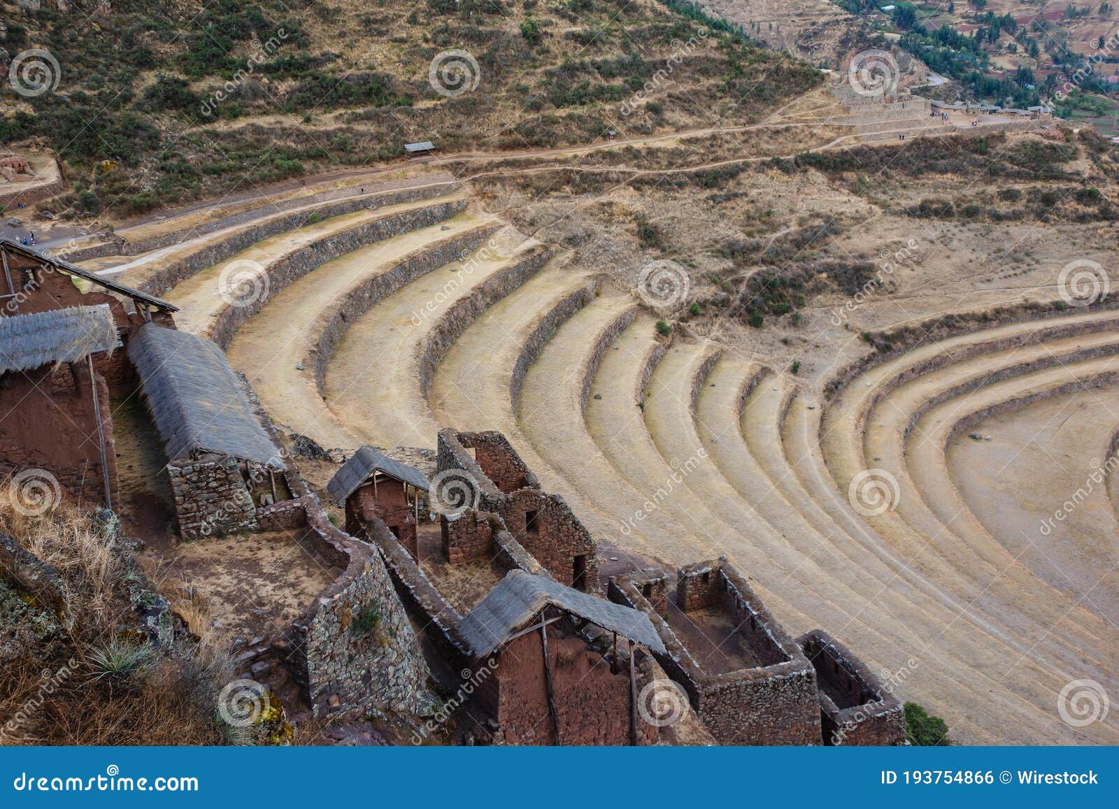 Steps in the Pisac Archaeological Park Under the Sunlight in Peru Stock ...