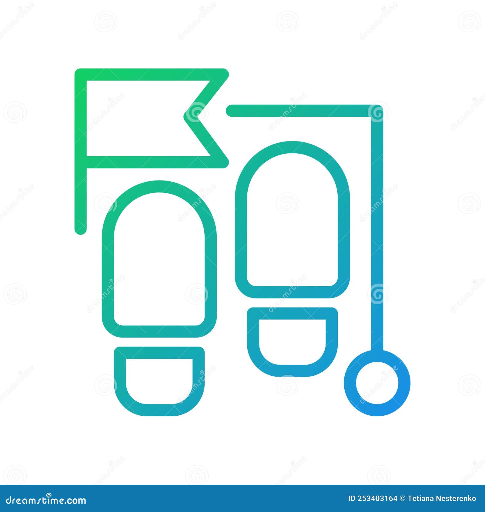 Steps Pixel Perfect Gradient Linear Vector Icon Stock Vector ...