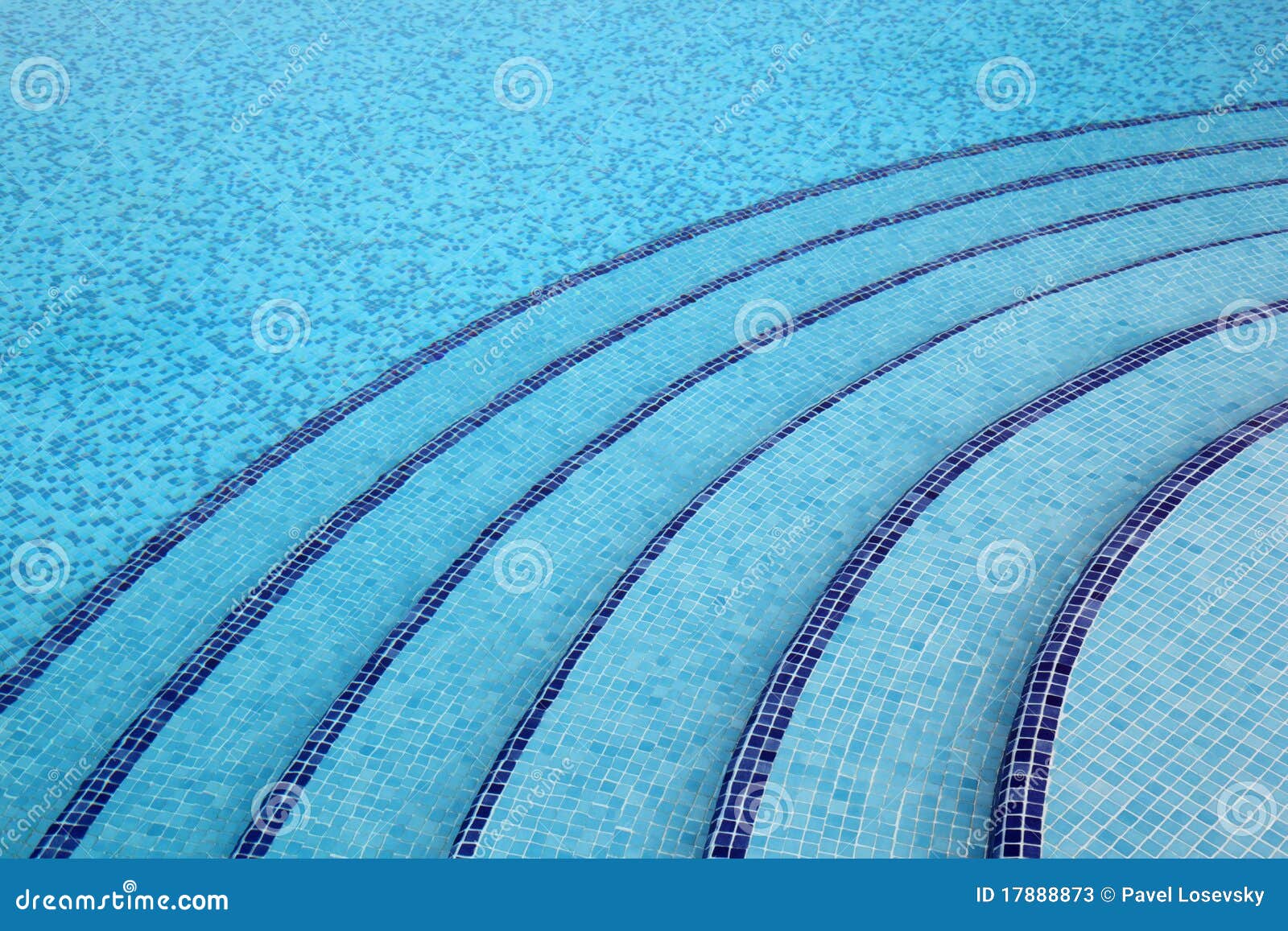 Pool With Pure Blue Water Background. Top View Of Swimming Pool And ...