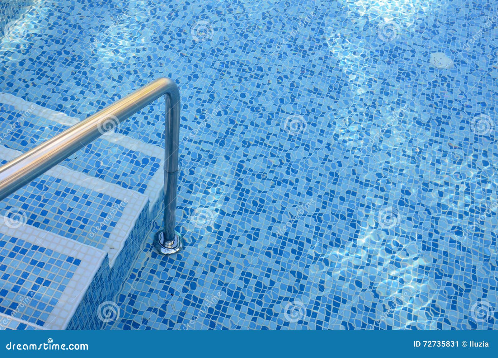 Steps into the pool. stock image. Image of swim, silver - 72735831