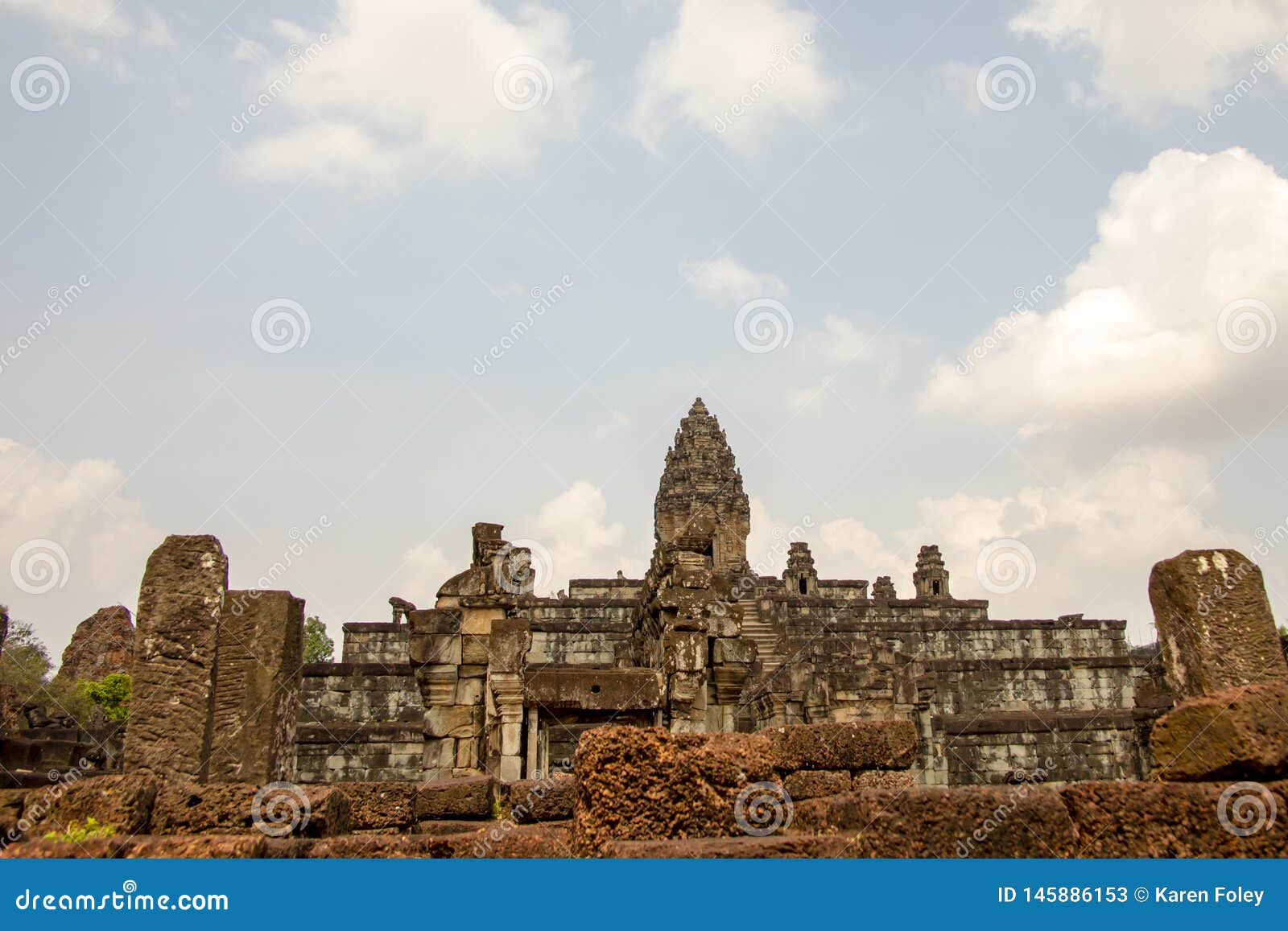 Preah Ko ruins in Cambodia stock image. Image of ancient - 145886153