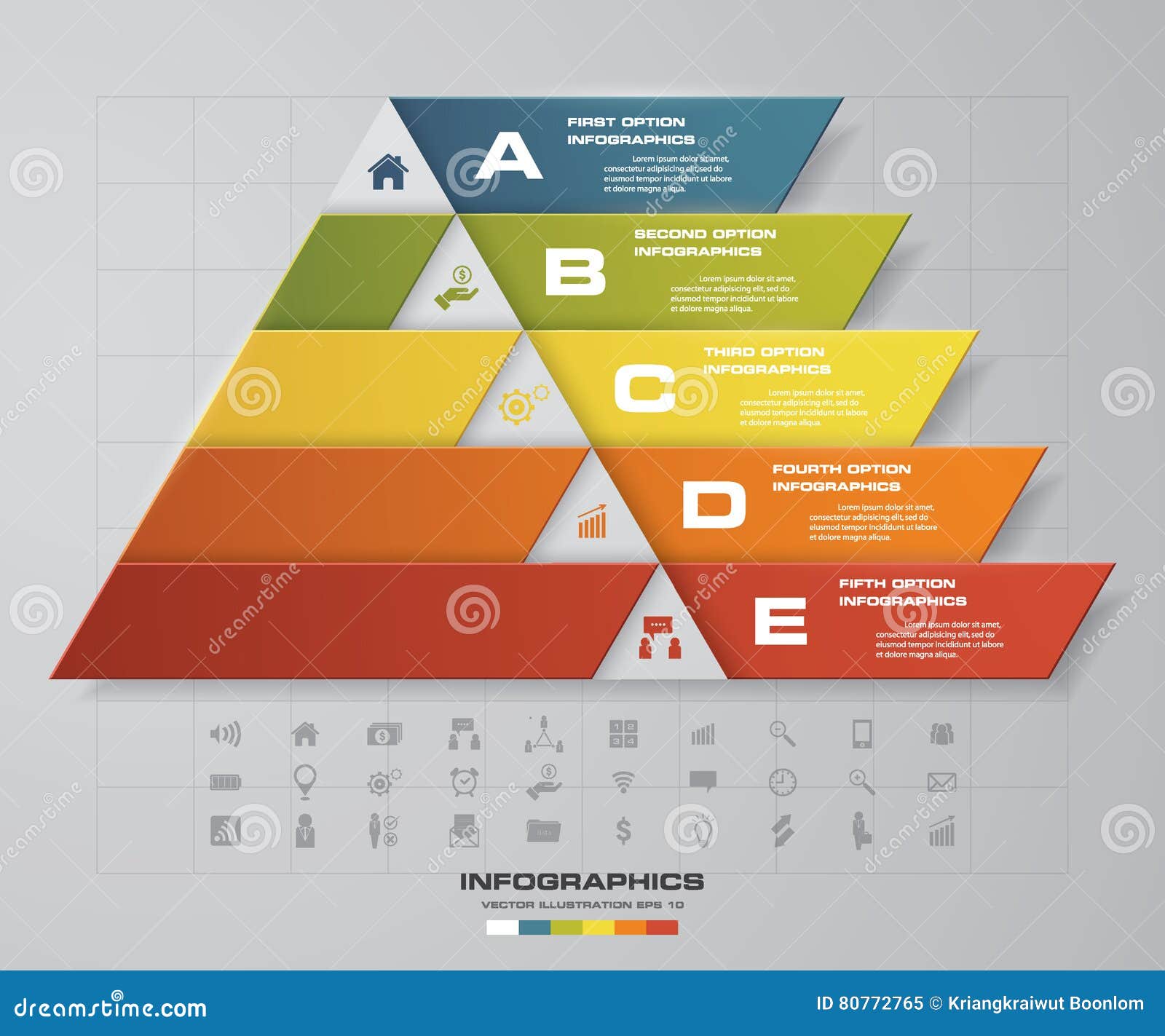 Pyramid Shape Box Packaging Die Cut Template Design Cartoon Vector ...