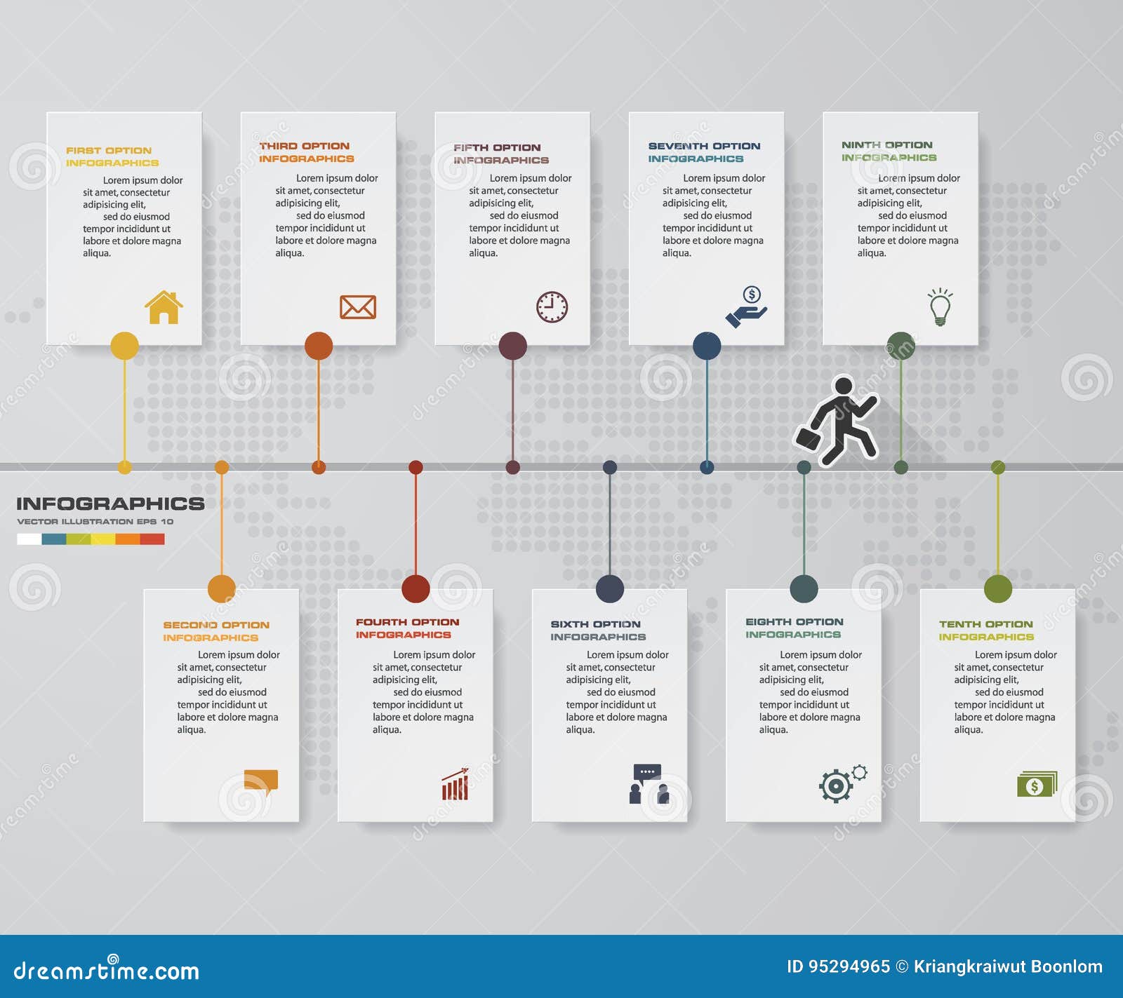 10 Steps Presentation Template. 10 Steps Timeline Presentation Template ...