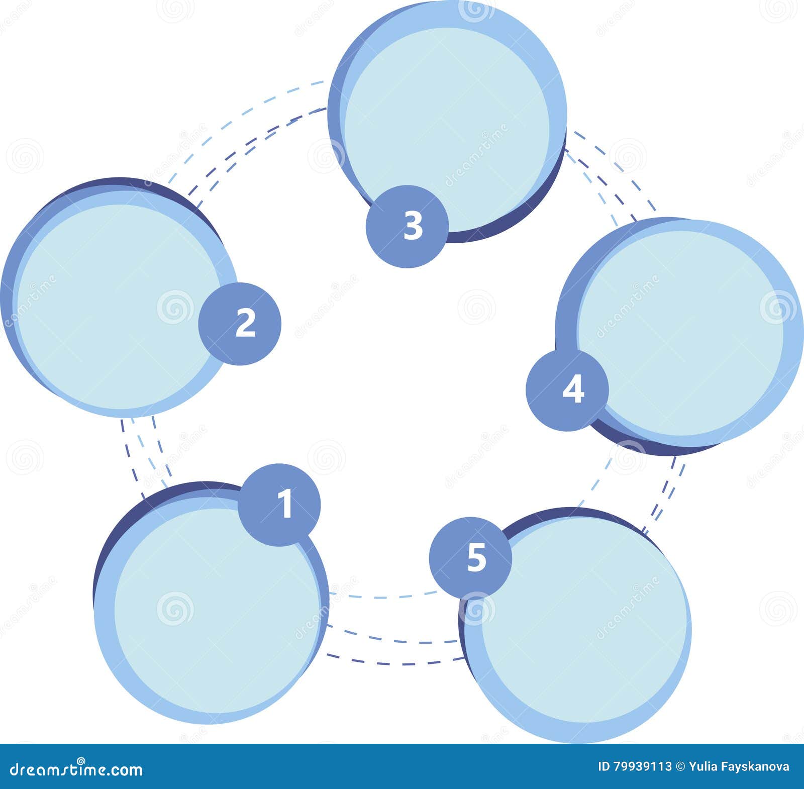 5-steps Process Diagram Cartoon Vector | CartoonDealer.com #79939113