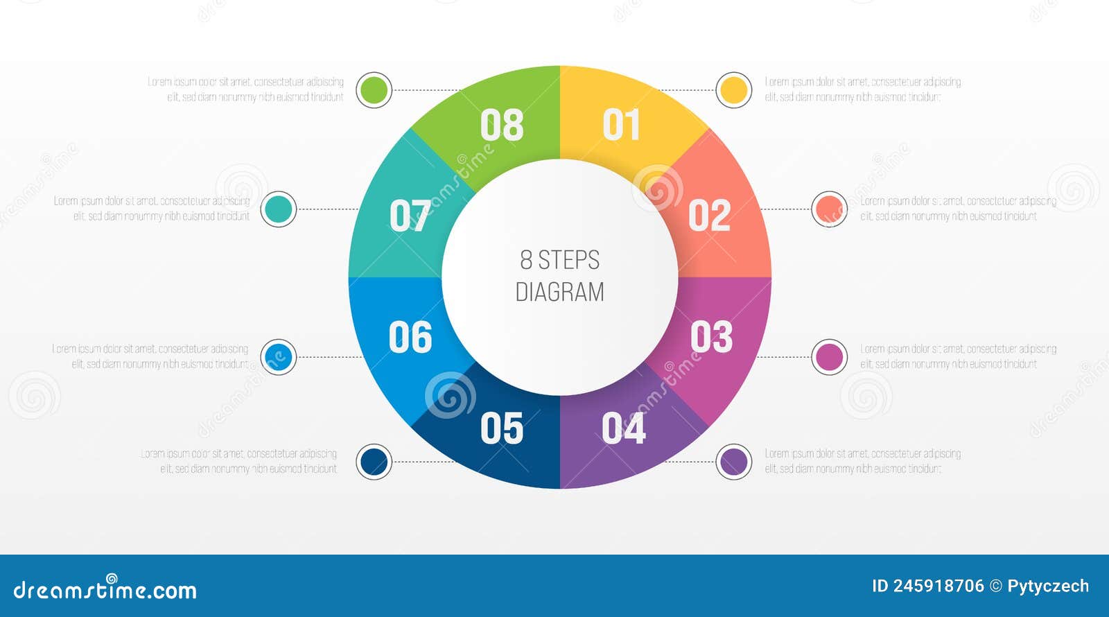 8 Steps Process Modern Infographic Diagram Stock Vector - Illustration ...