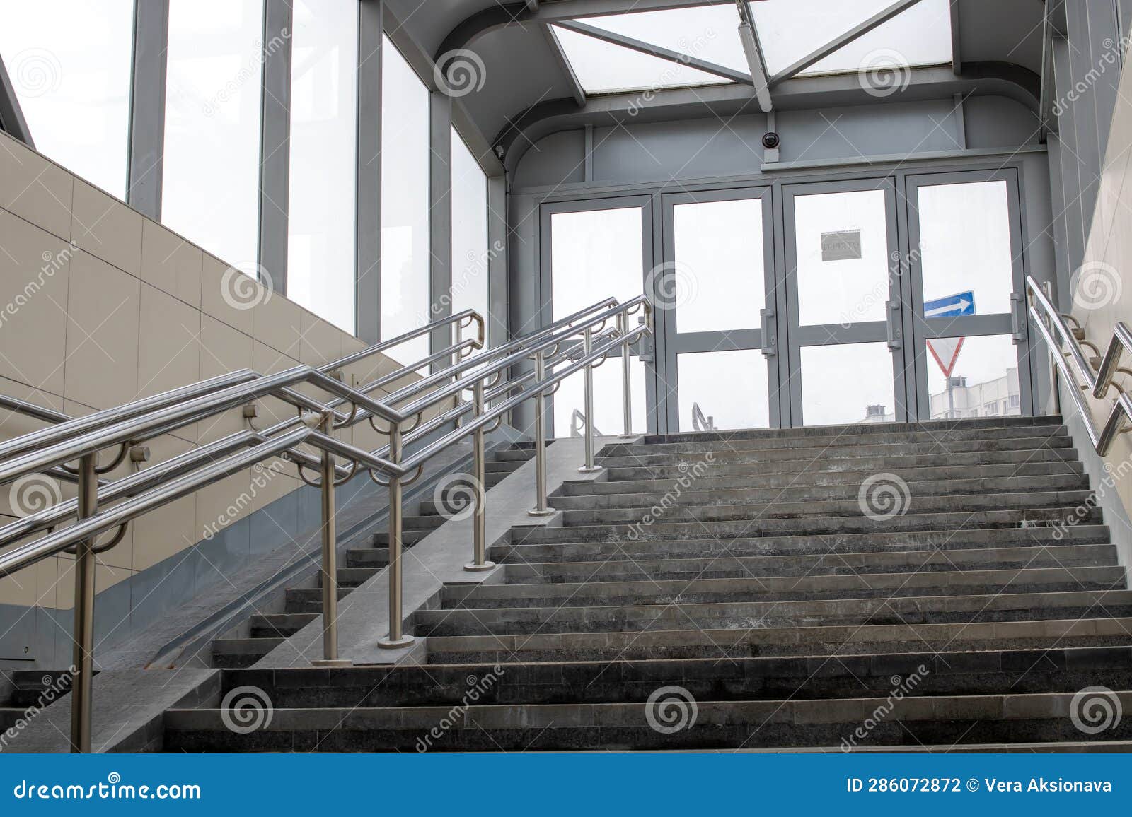 Steps and Ramp in the Underpass Closeup Stock Photo - Image of ...