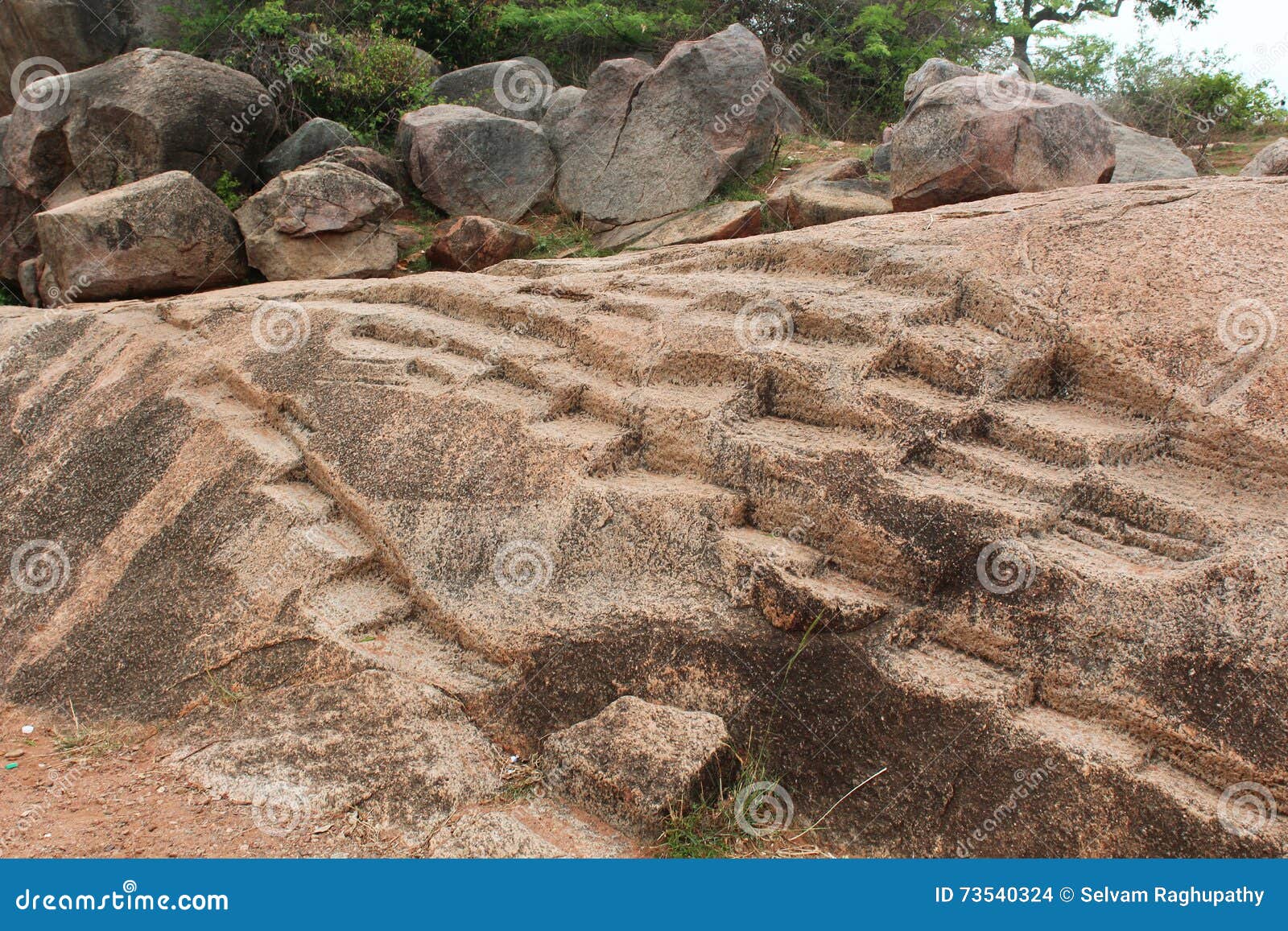 Steps on rocks landscape stock photo. Image of plantation - 73540324