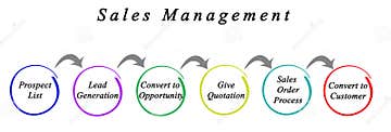 Sales Management Process stock illustration. Illustration of commerce ...