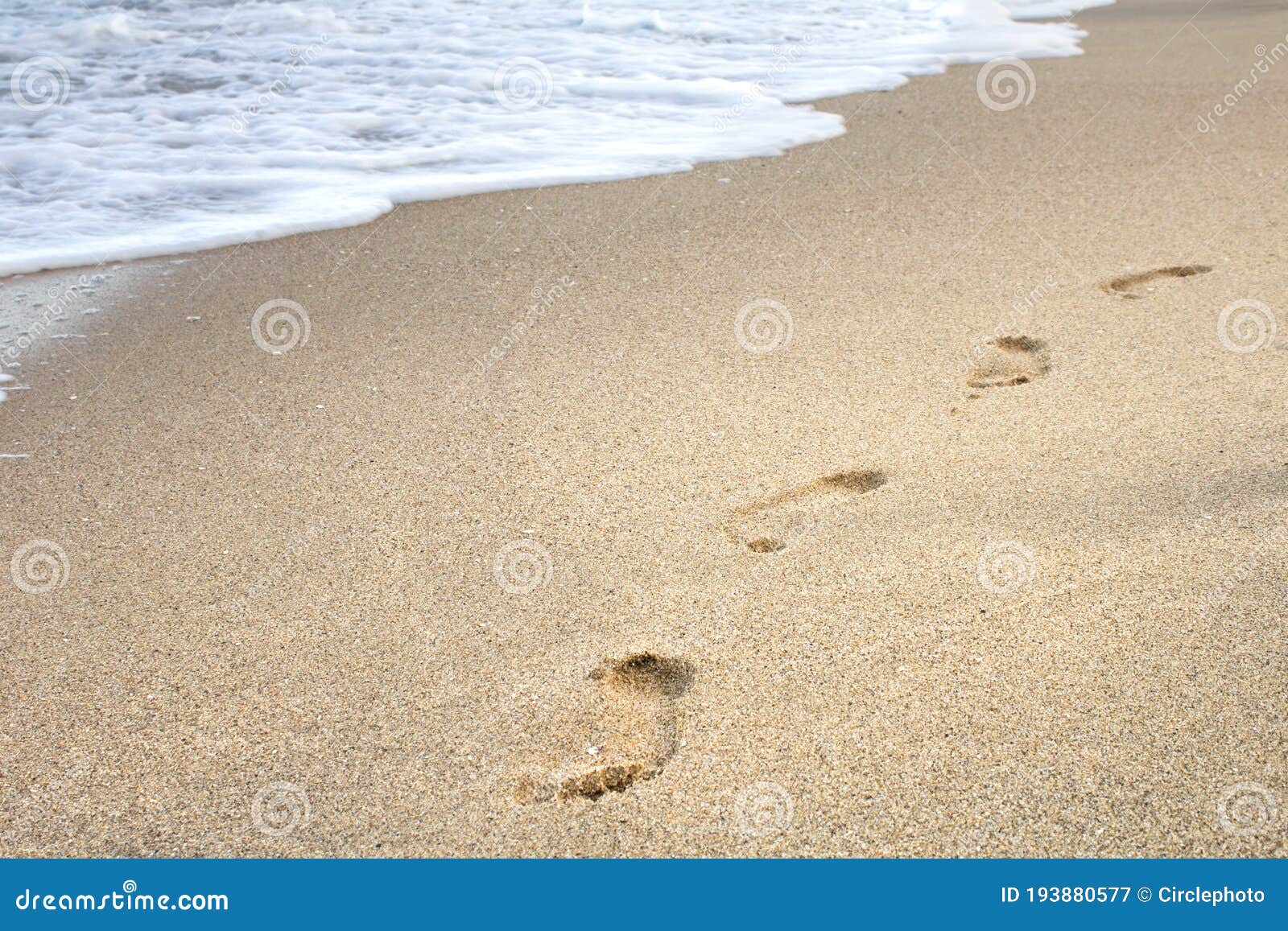 Steps in the Sand with Sea Waves Stock Image - Image of lifestyle ...