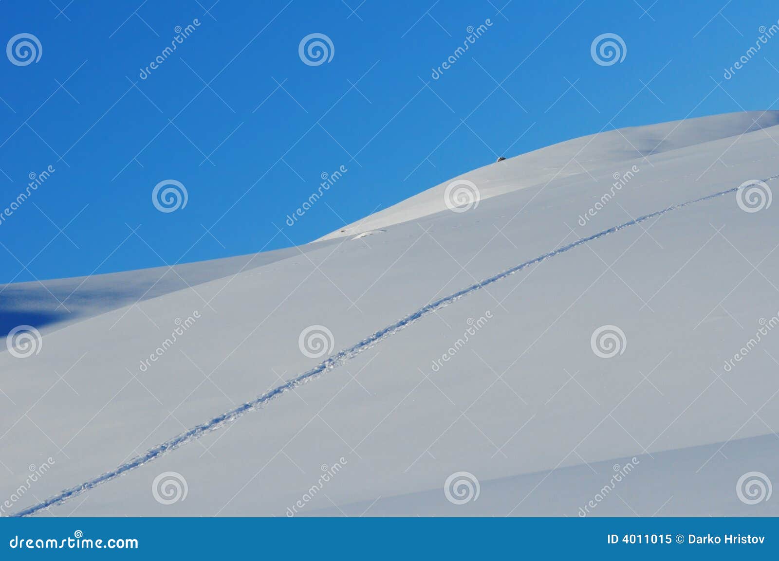 Steps in snow stock image. Image of mavrovo, skiing, blue - 4011015