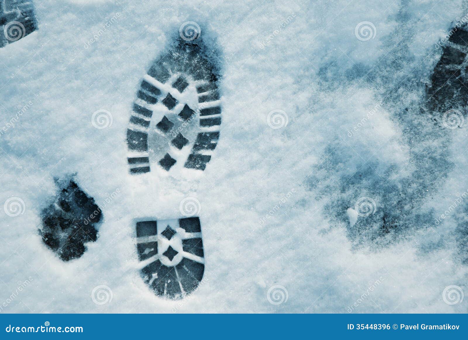 Steps on snow stock photo. Image of footpath, explore - 35448396