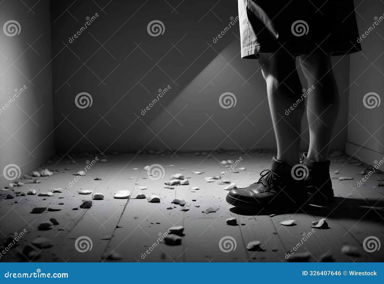 Steps of Solitude: Black and White Footsteps Stock Photo - Image of ...