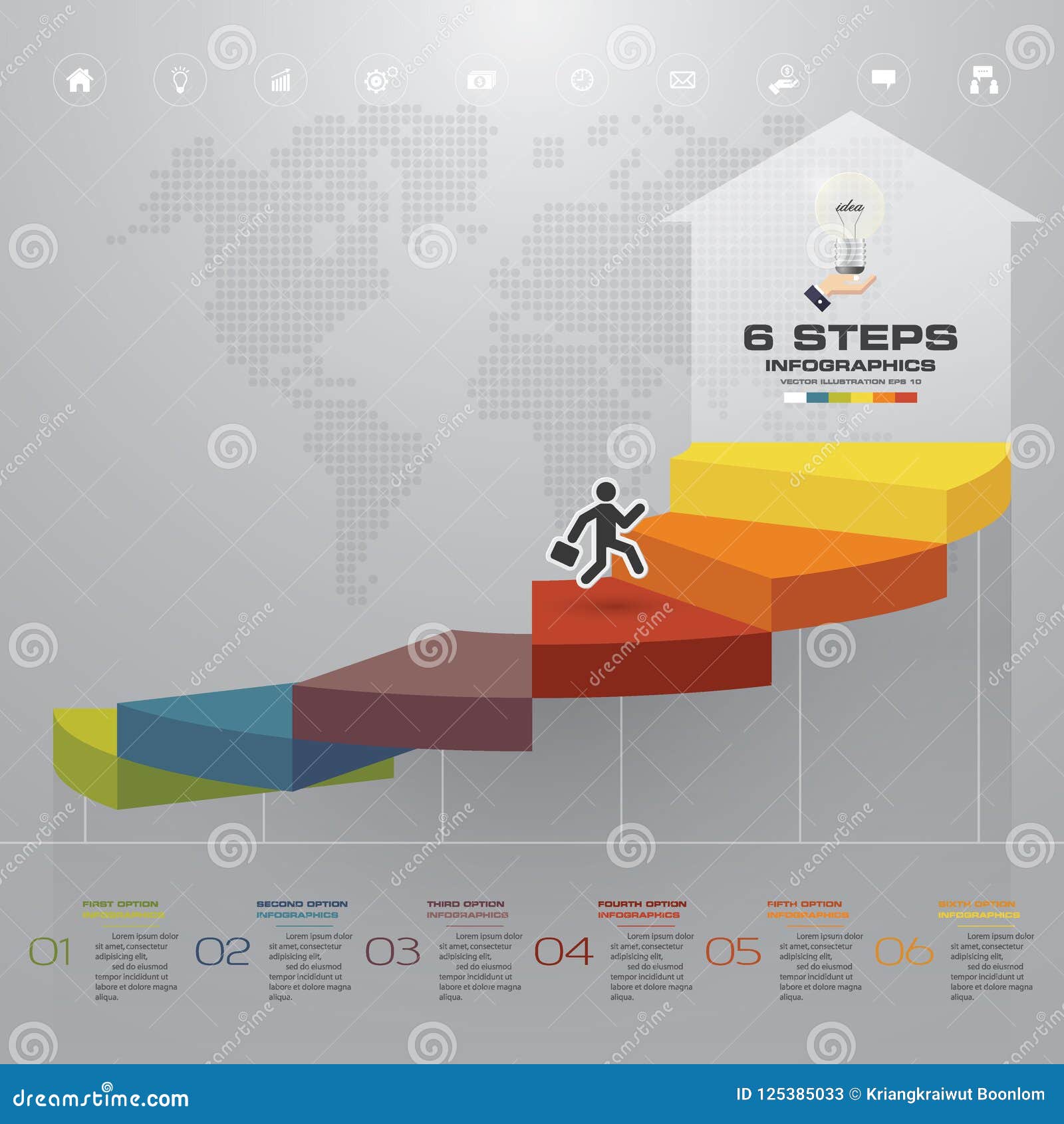 Staircase Infographic Vector 3D Chart, Graph, Digital Diagram, Workflow ...