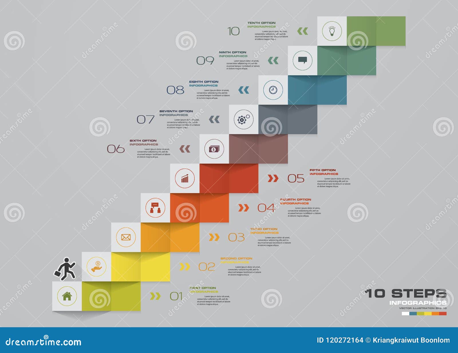 Staircase Infographic Vector 3D Chart, Graph, Digital Diagram, Workflow ...
