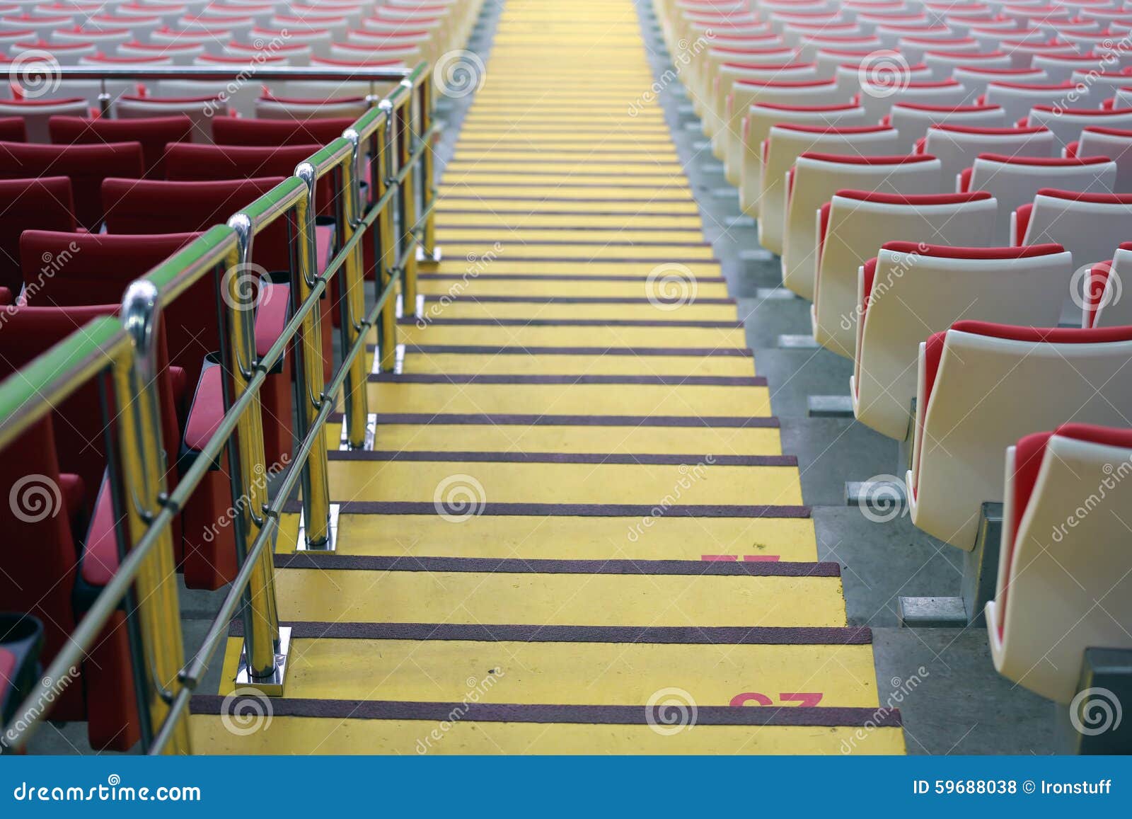 Steps between the Stands at the Stadium Stock Photo - Image of places ...
