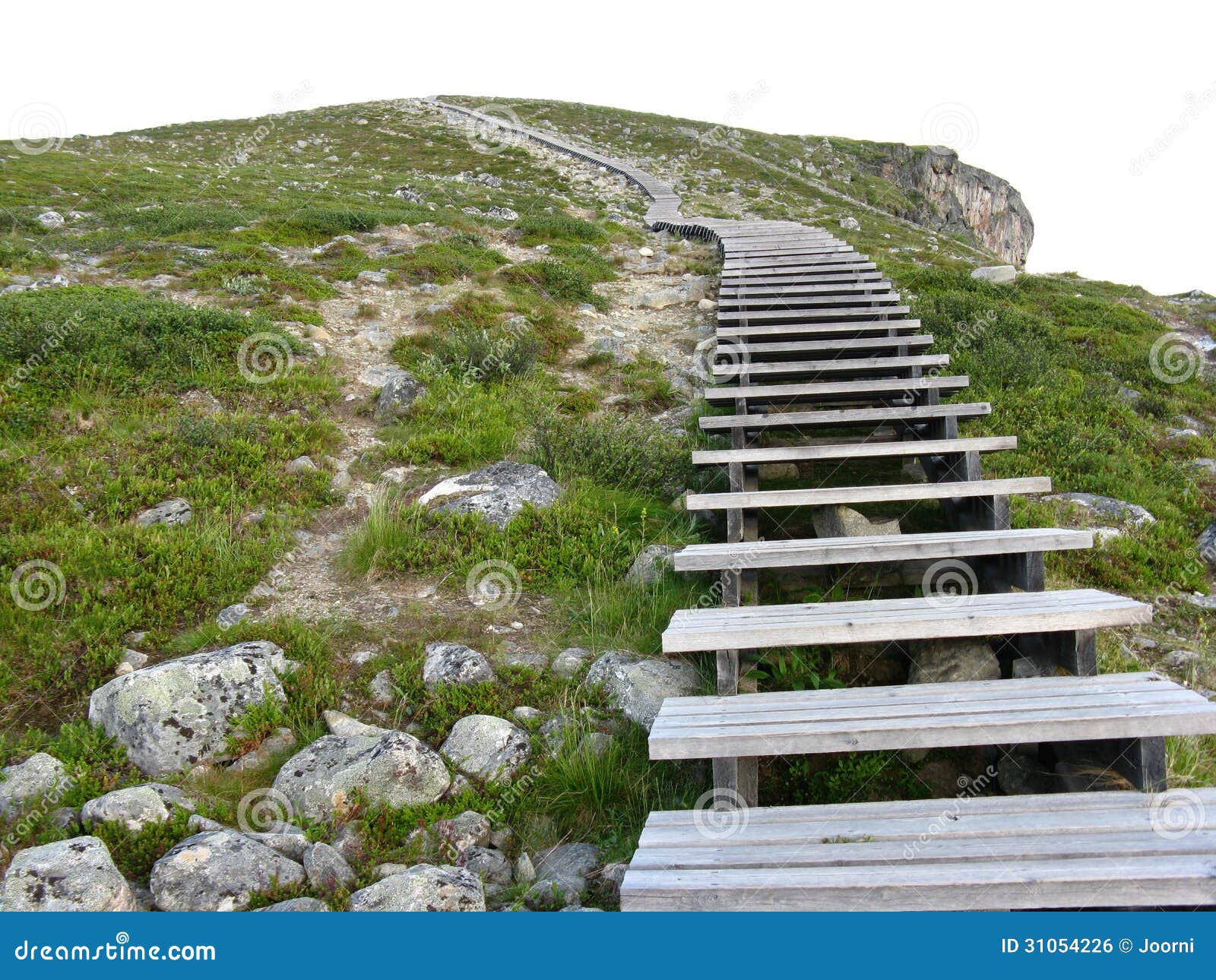 Steps on Steep Mountainside Stock Photo - Image of white, uneven: 31054226