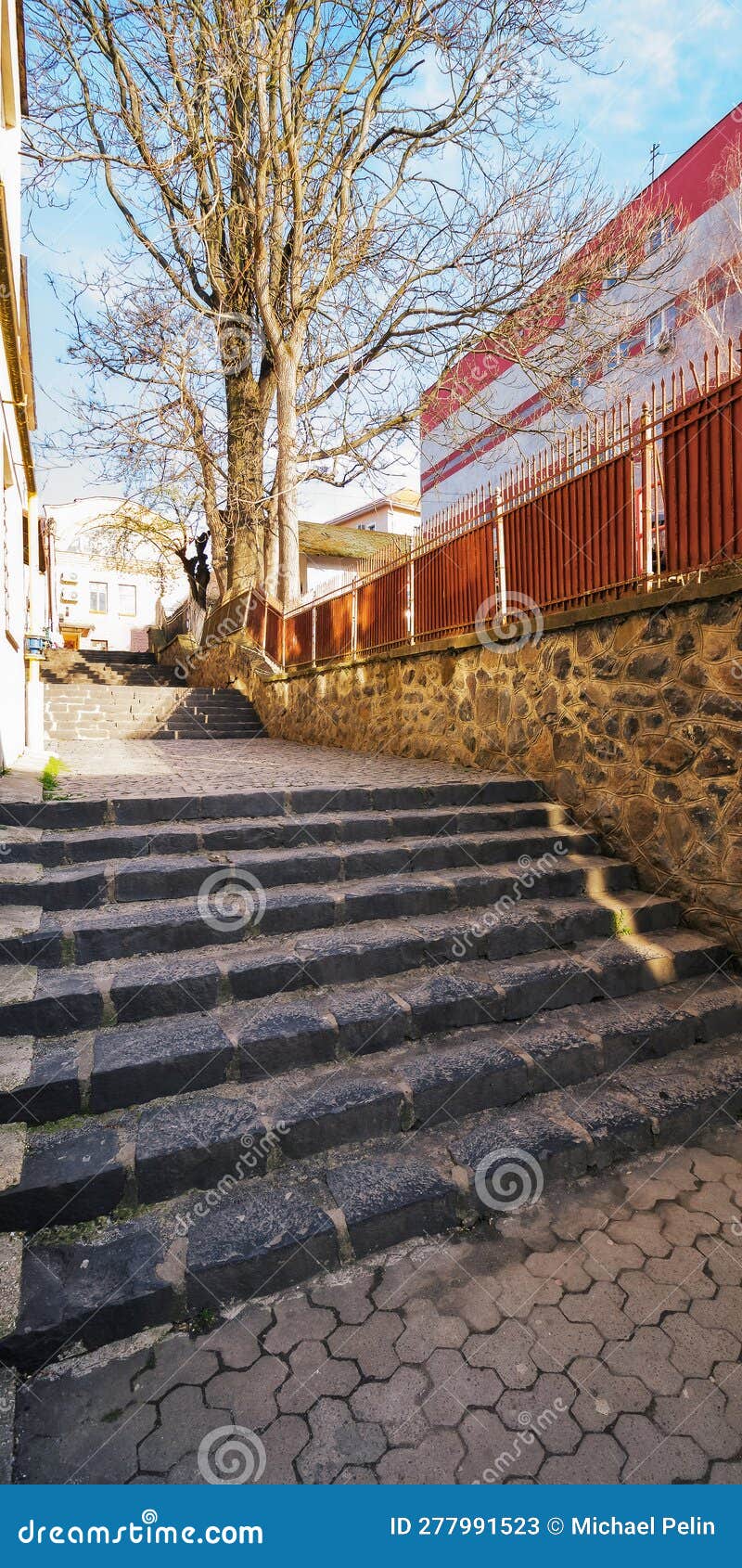 Steps on the Street of Old Town Stock Image - Image of urban ...