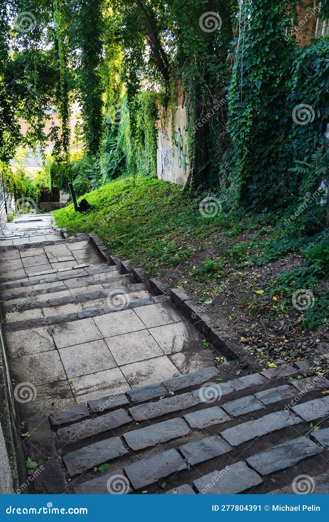Steps on the Street of Old Town Stock Image - Image of stairway ...