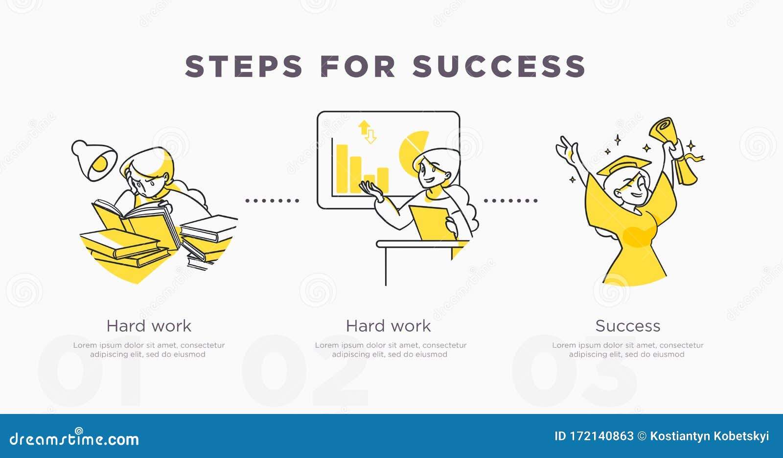Steps for Success. Study and Life Achievements and Success Concept ...