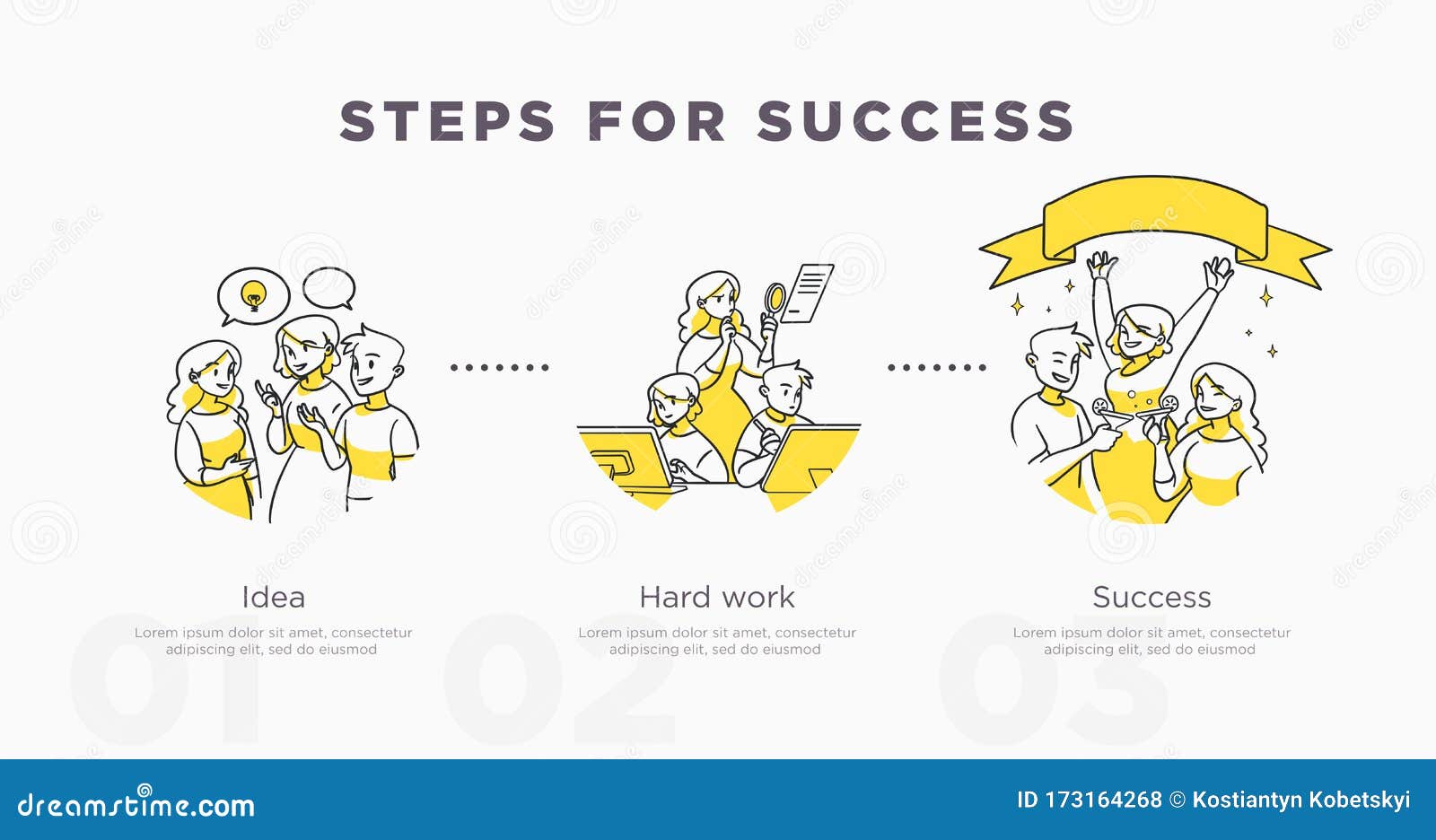 Steps for Success. Teamwork and Life Achievements and Success Concept ...