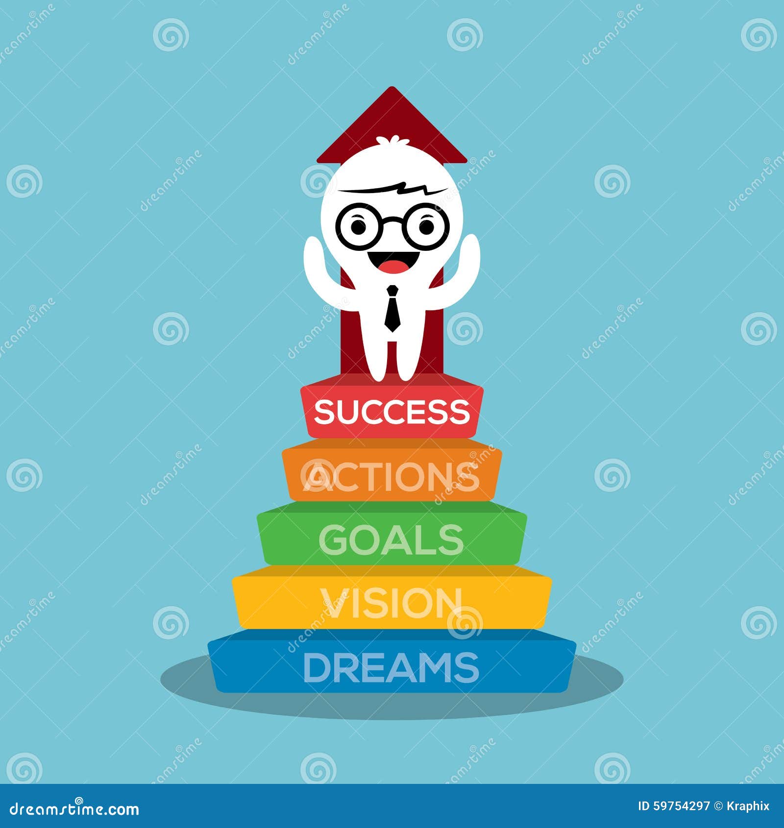Steps for Successful Business Strategy Cartoon Stock Vector ...