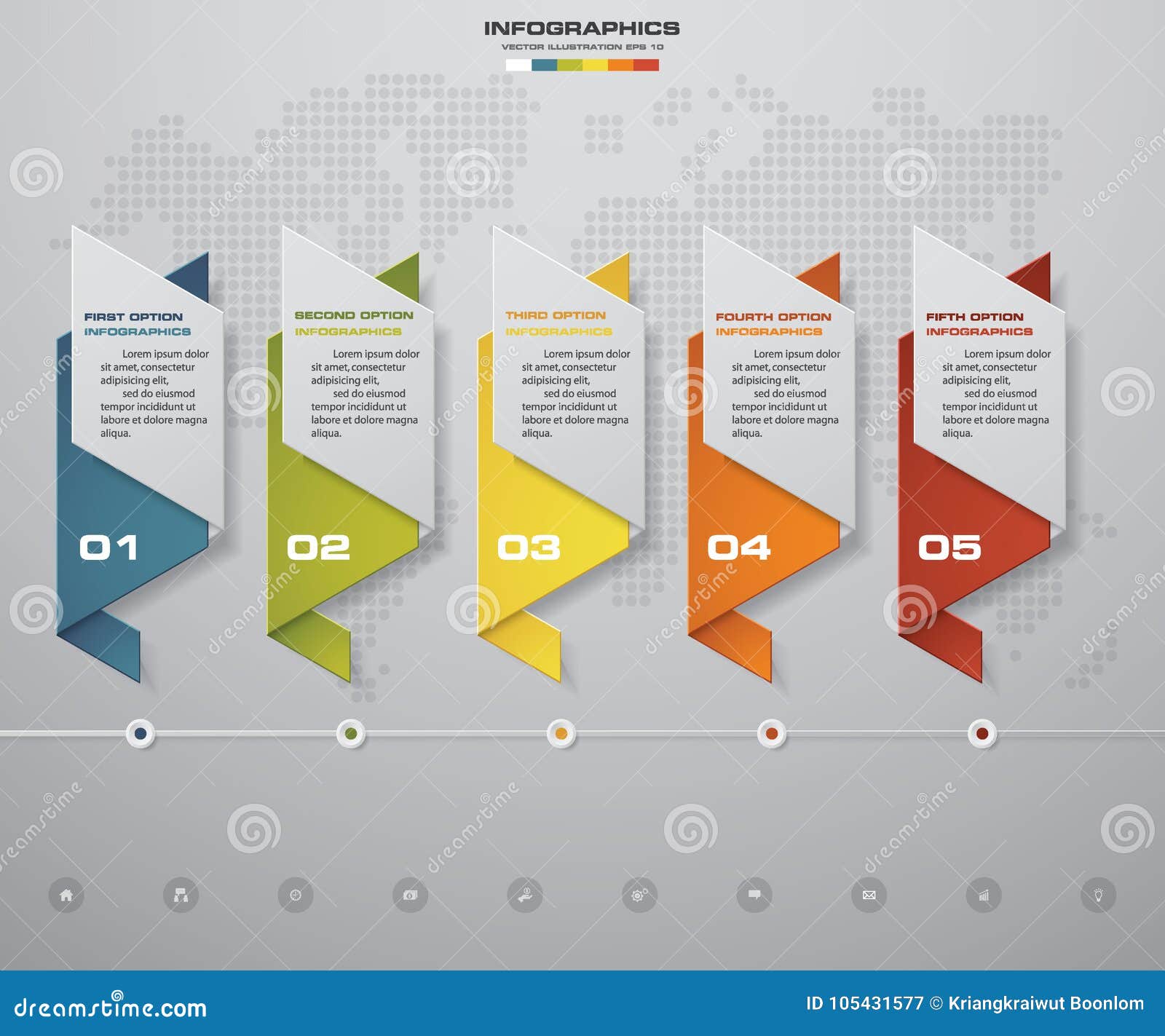 10 Steps Timeline Infographic Element. 10 Steps Infographic. EPS 10 ...