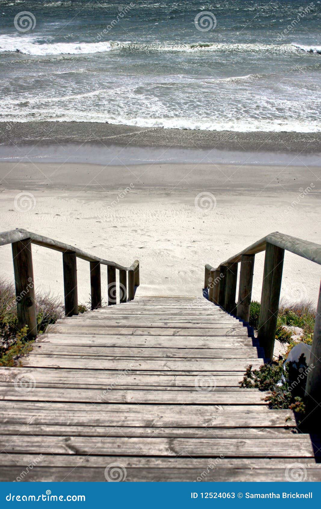 Steps to the Beach stock image. Image of boardwalk, ocean - 12524063