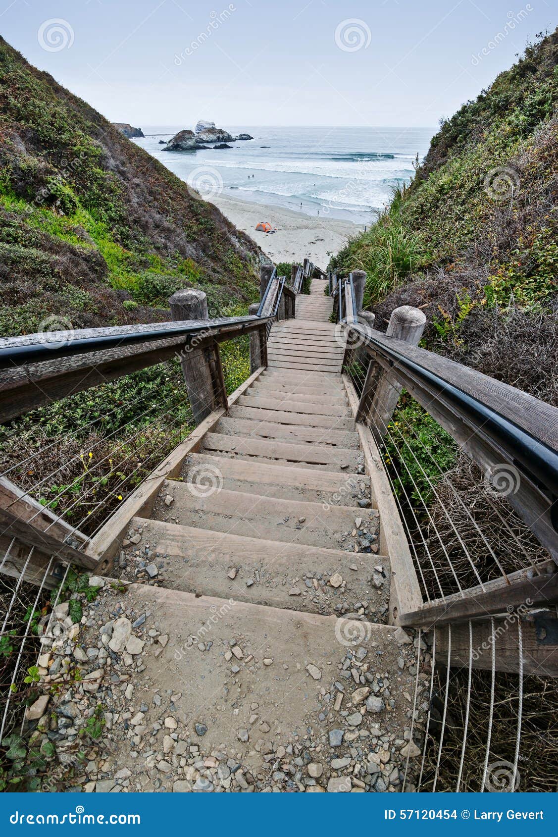100 steps to the beach stock photo. Image of maritime - 57120454