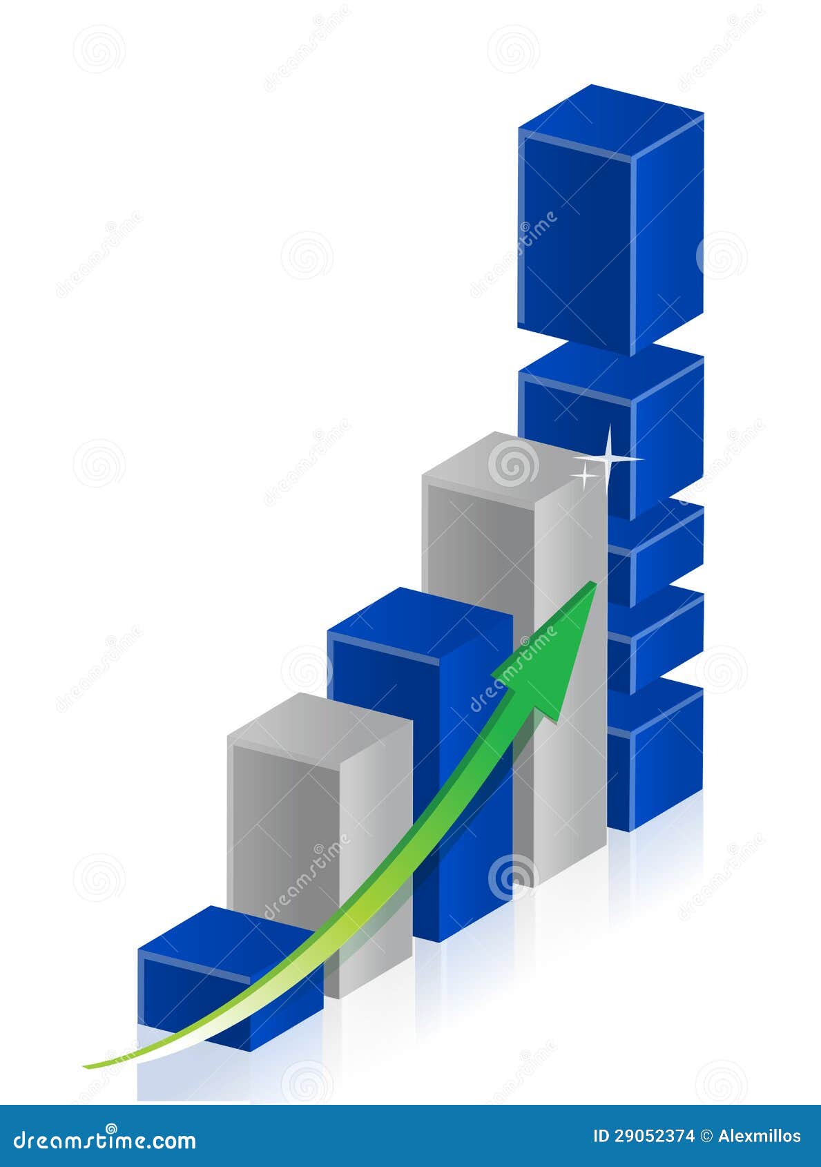 Steps To Business Success Graph Stock Illustration - Illustration of ...