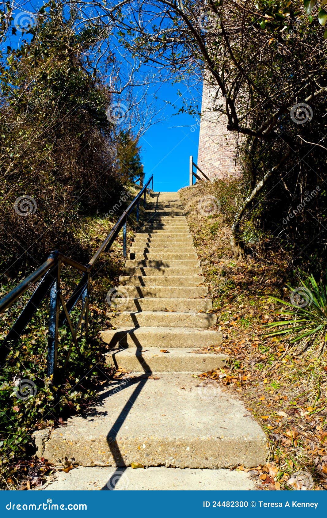 Steps To Cape Henry Lighthouse Stock Photo - Image of story, coast ...