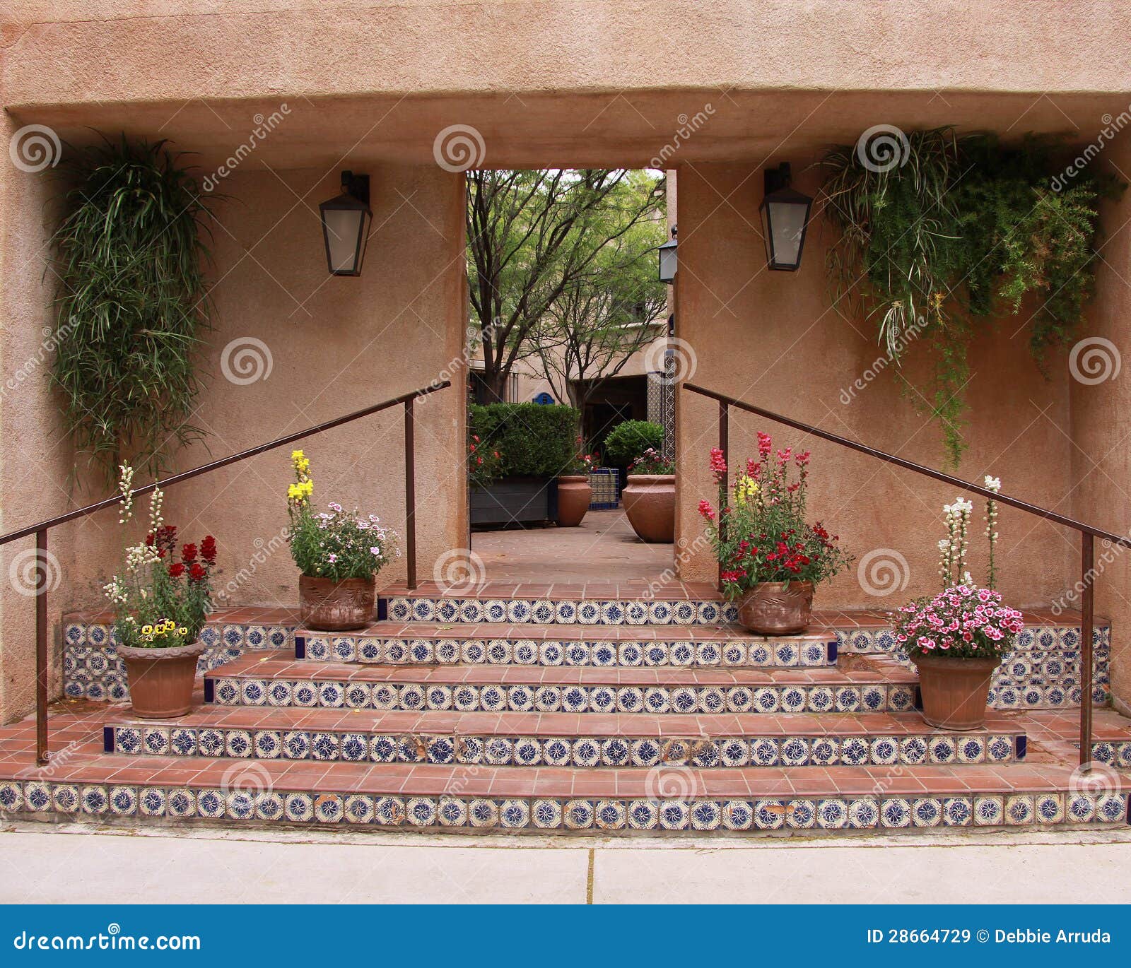 Steps to the courtyard stock image. Image of clay, entrance - 28664729