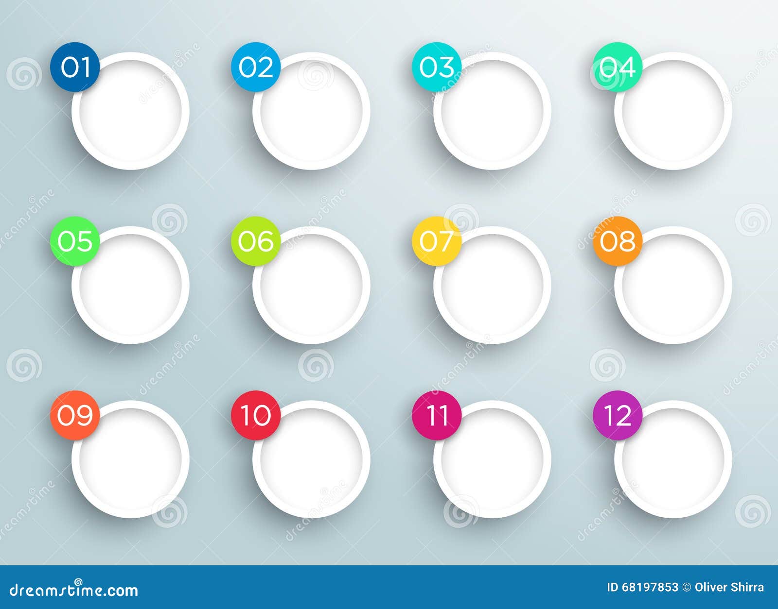 Infographic Numbers 1 To 10 In Overlapping Circles Vector Illustration ...