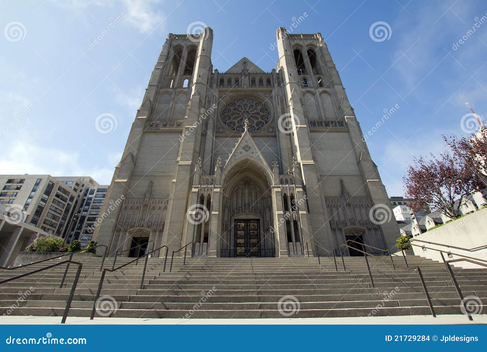 Steps To Grace Cathedral in San Francisco Stock Photo - Image of ...