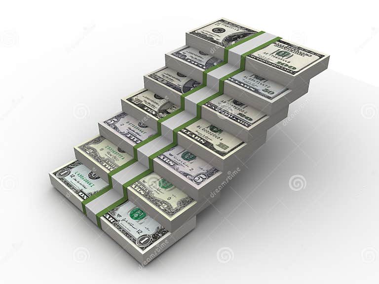 Steps to Making Money stock illustration. Illustration of steps - 8119827