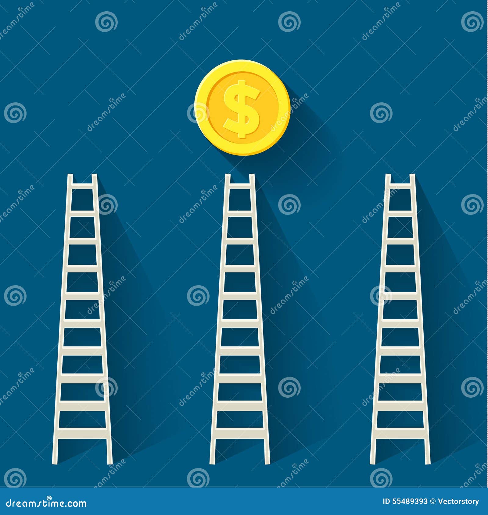 Steps to money stock vector. Illustration of education - 55489393