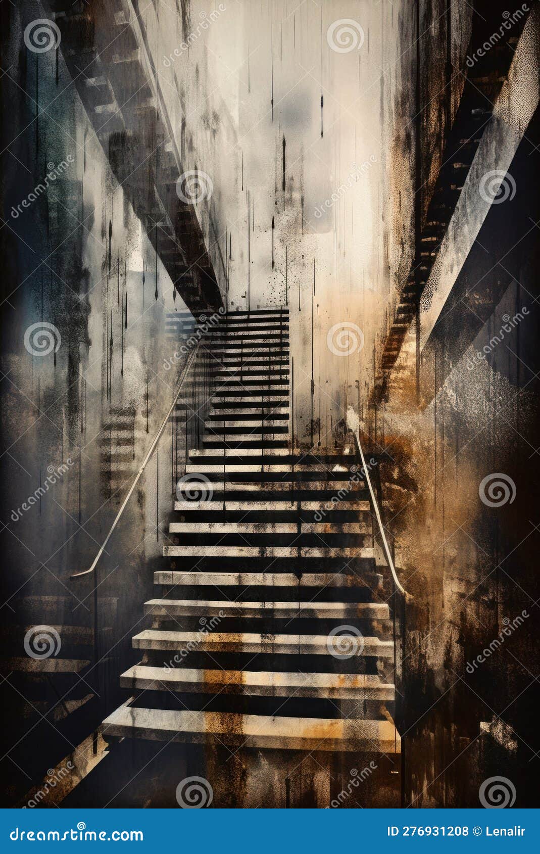 Steps to nowhere stock illustration. Illustration of wall - 276931208