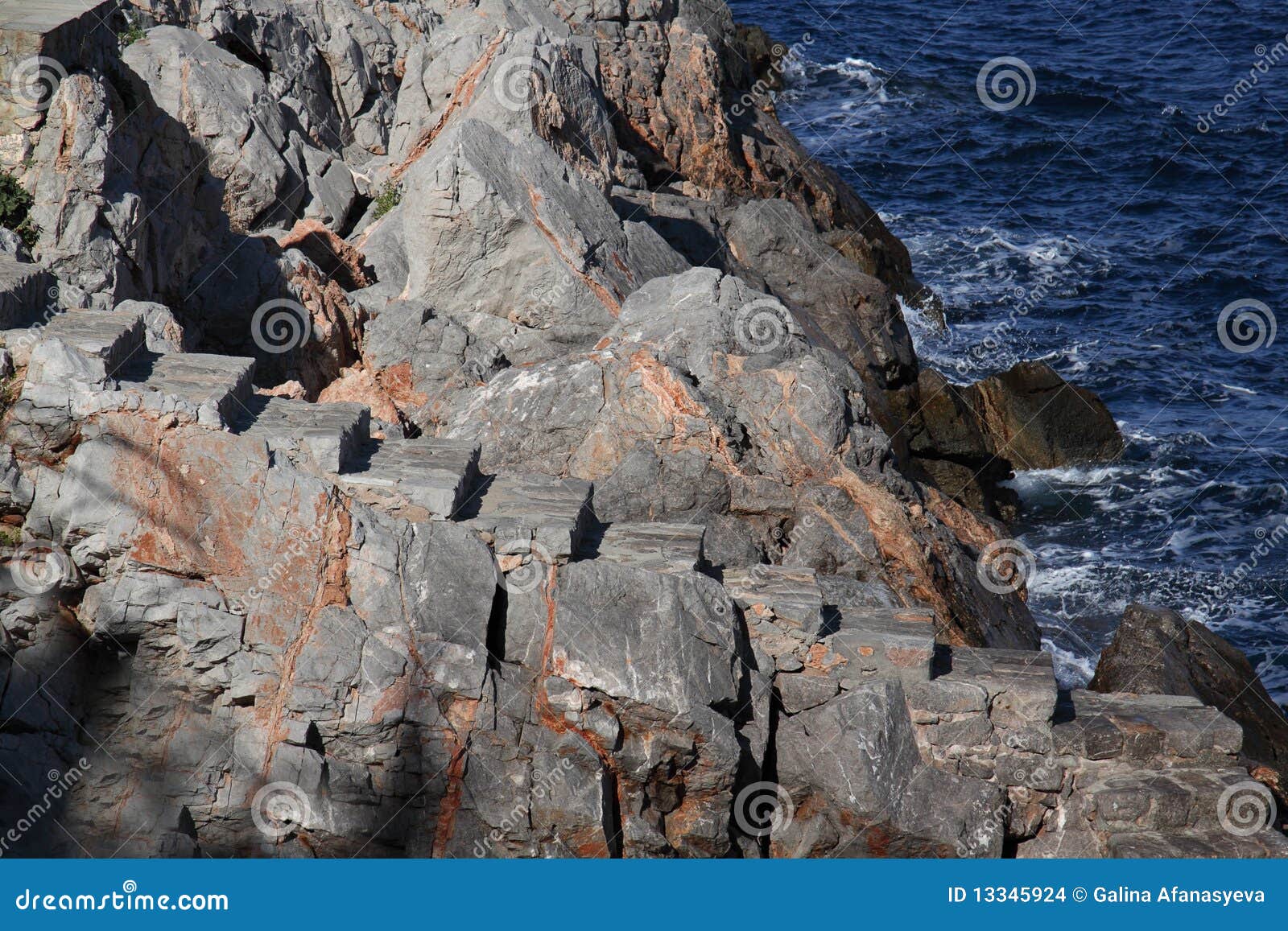 Steps to the sea stock photo. Image of mountain, steps - 13345924