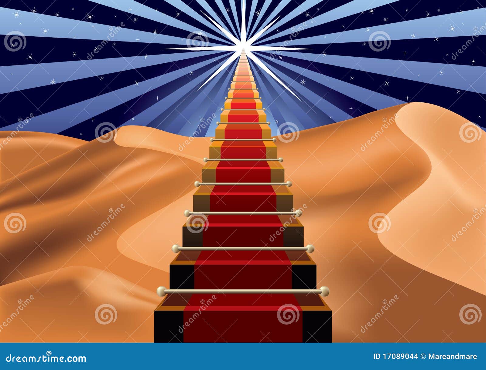 Steps to the stars stock vector. Illustration of clip - 17089044