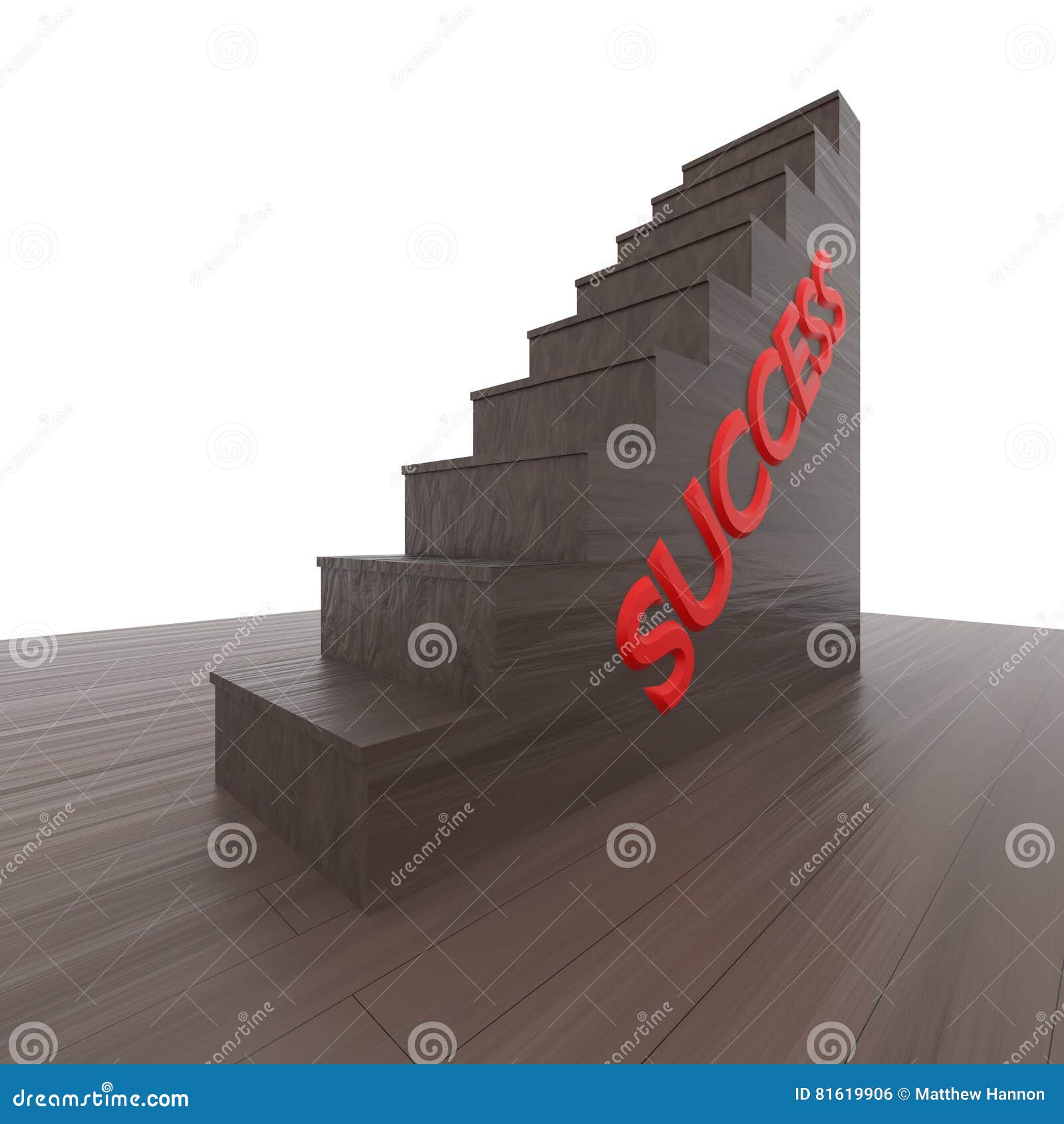 Steps to Success stock illustration. Illustration of wood - 81619906