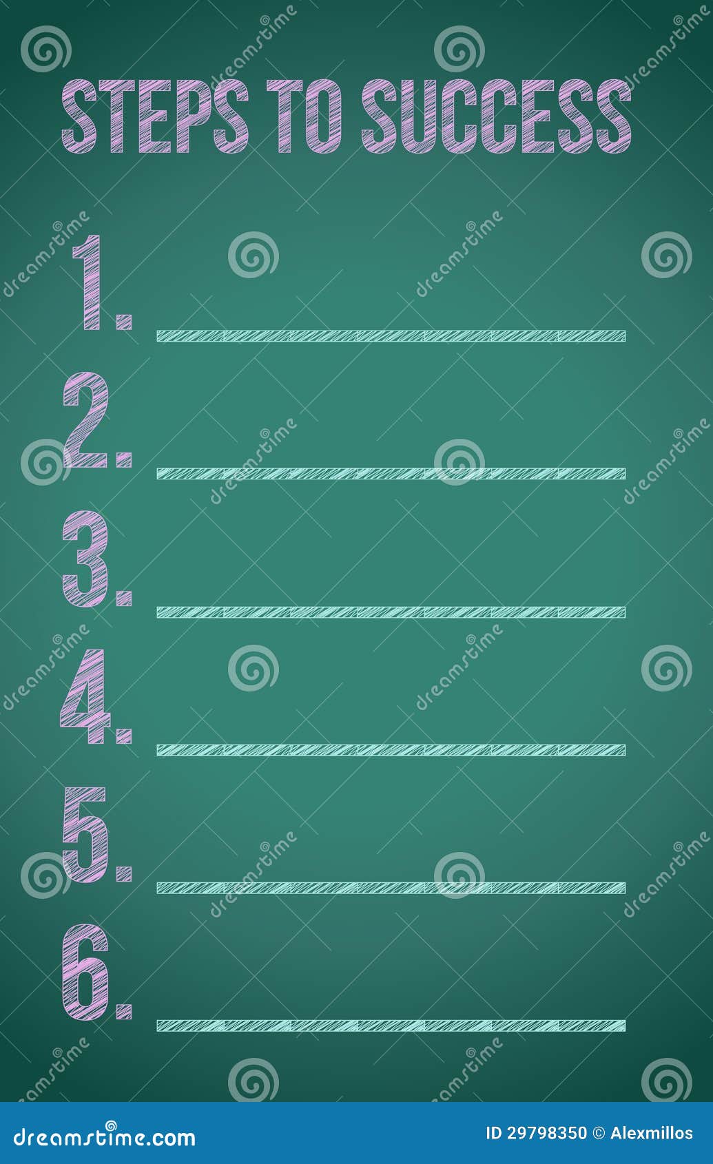 Steps to success stock illustration. Illustration of chalk - 29798350