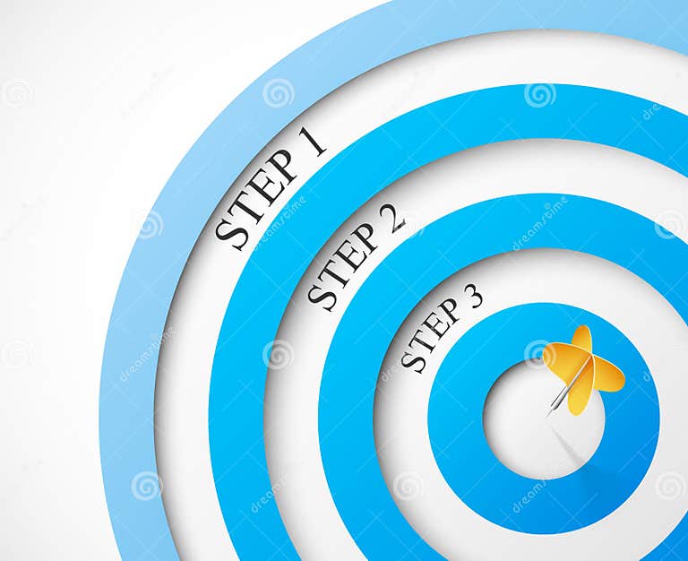 Steps to the target stock vector. Illustration of report - 25831275