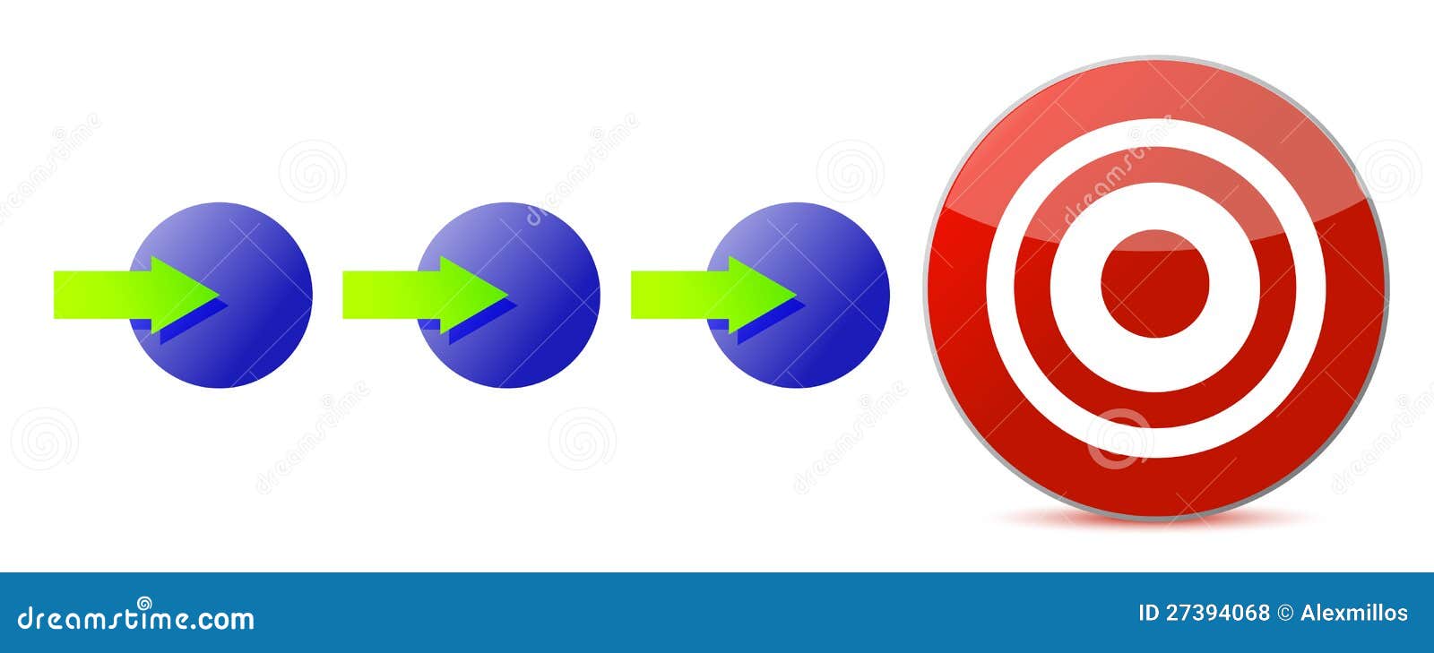 Steps To the Target Illustration Design Stock Illustration ...