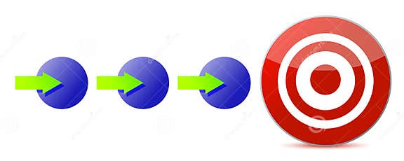 Steps To the Target Illustration Design Stock Illustration ...