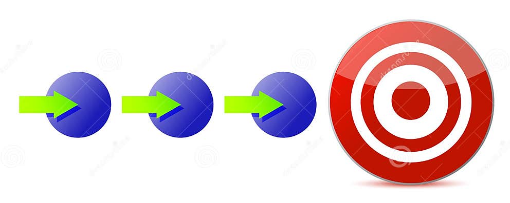 Steps To the Target Illustration Design Stock Illustration ...
