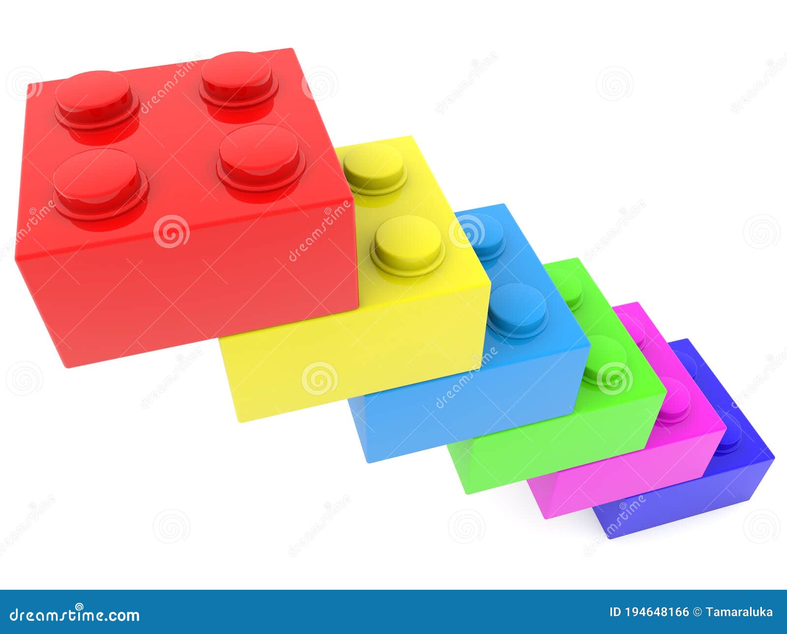 Steps from Toy Bricks of Different Colors Stock Illustration ...