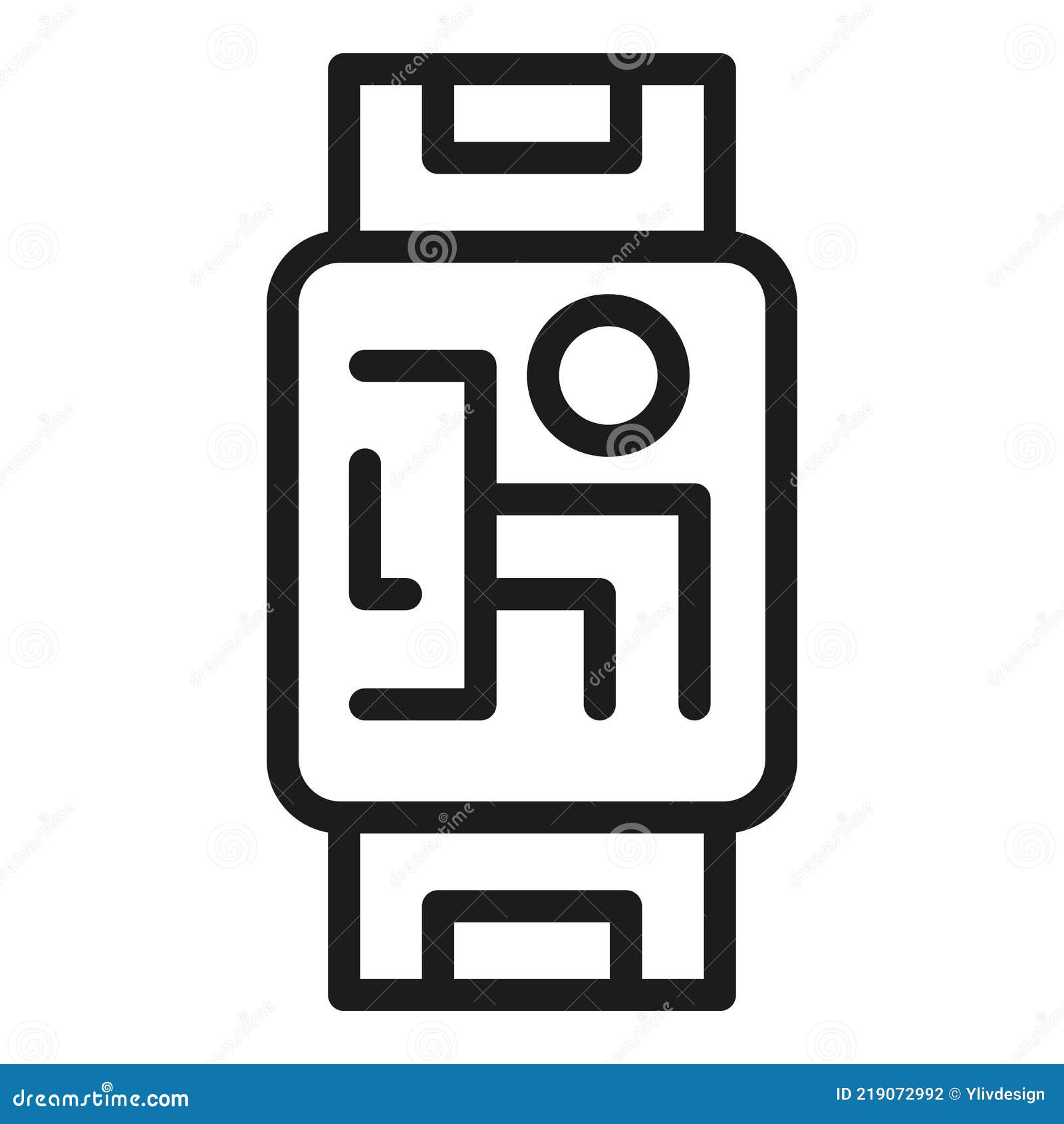 Steps Tracker Icon, Outline Style Stock Vector - Illustration of line ...