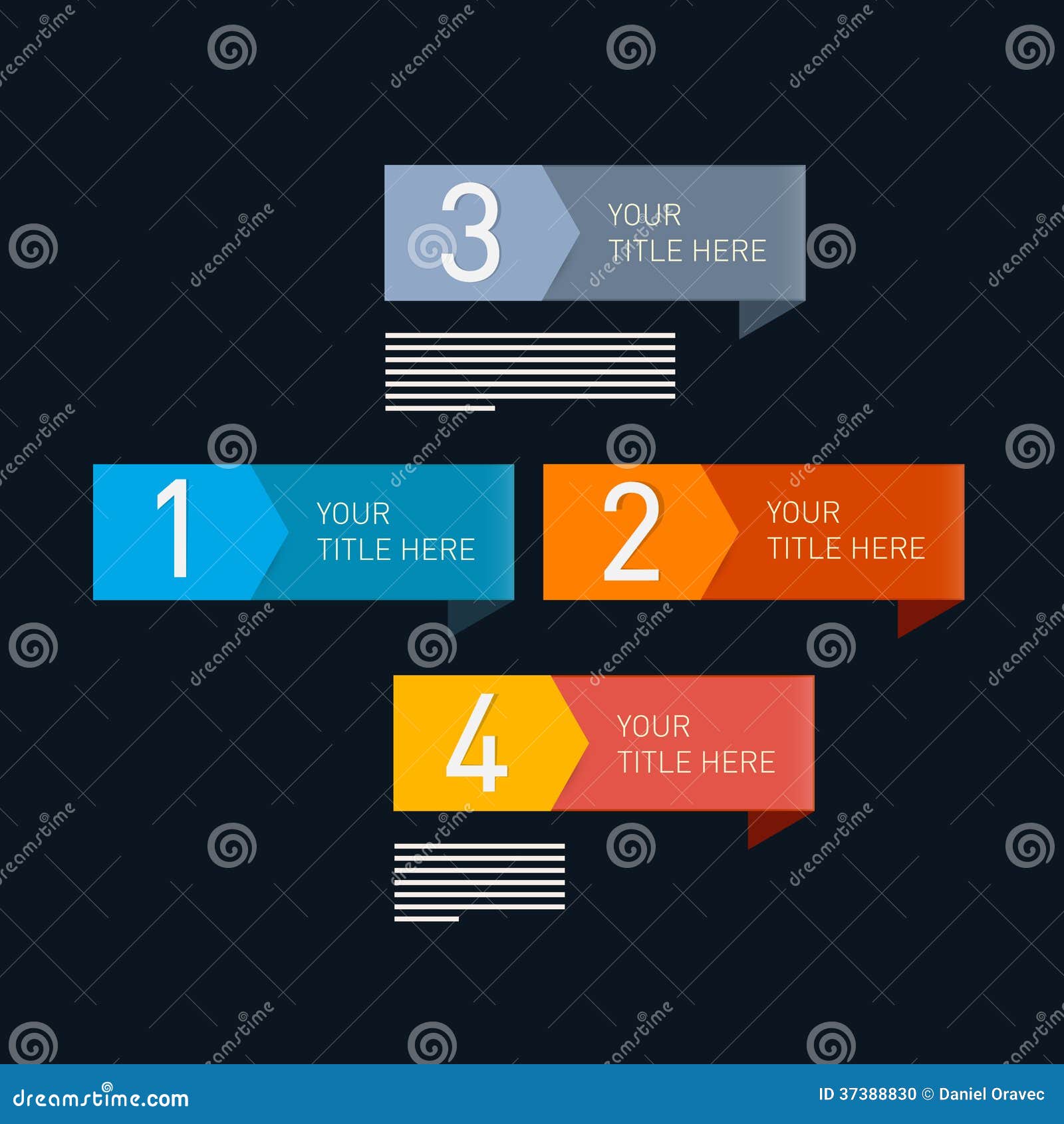 Steps for Tutorial, Infographic Stock Vector - Illustration of banner ...