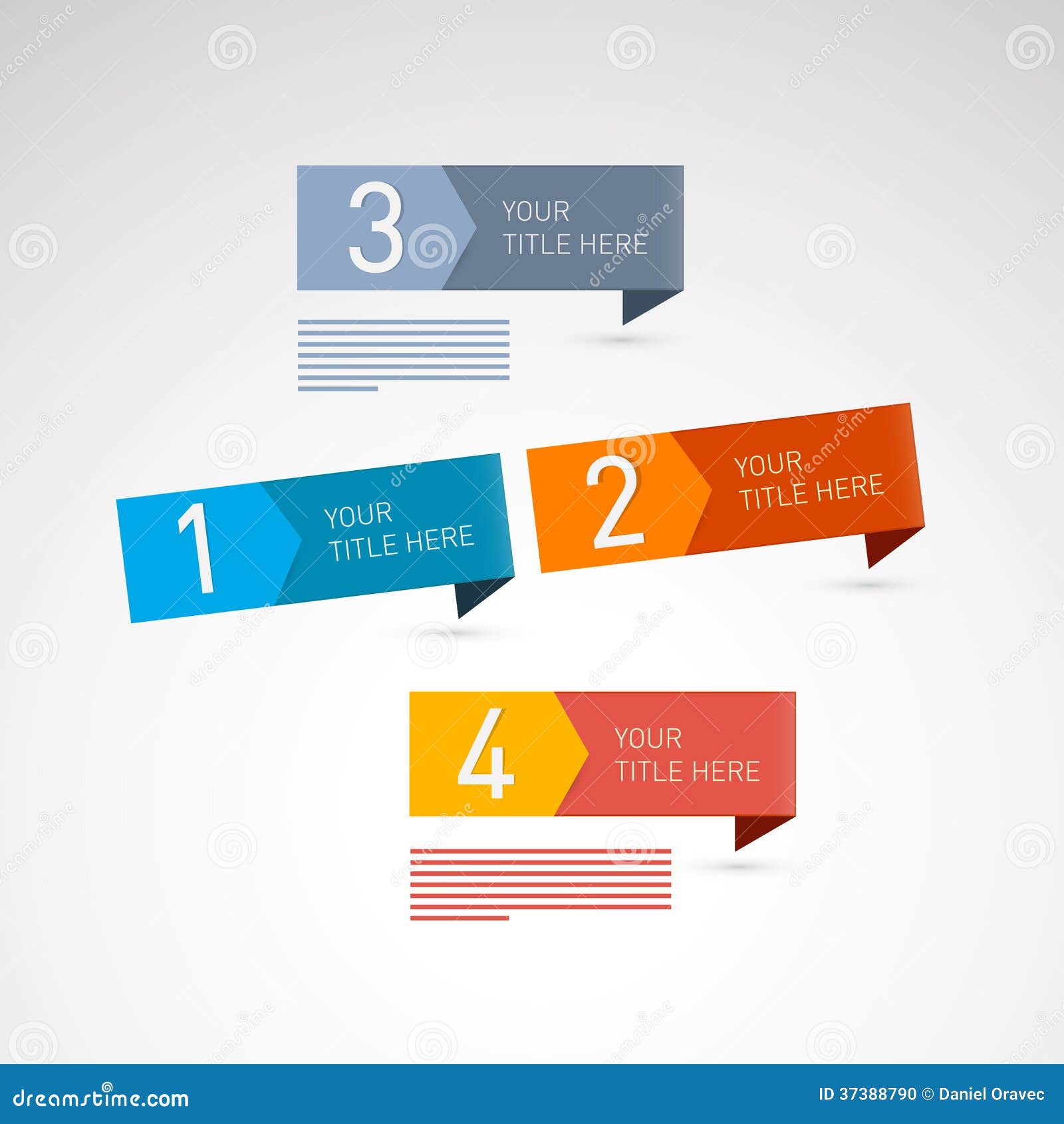Steps for Tutorial, Infographics Stock Vector - Illustration of simple ...