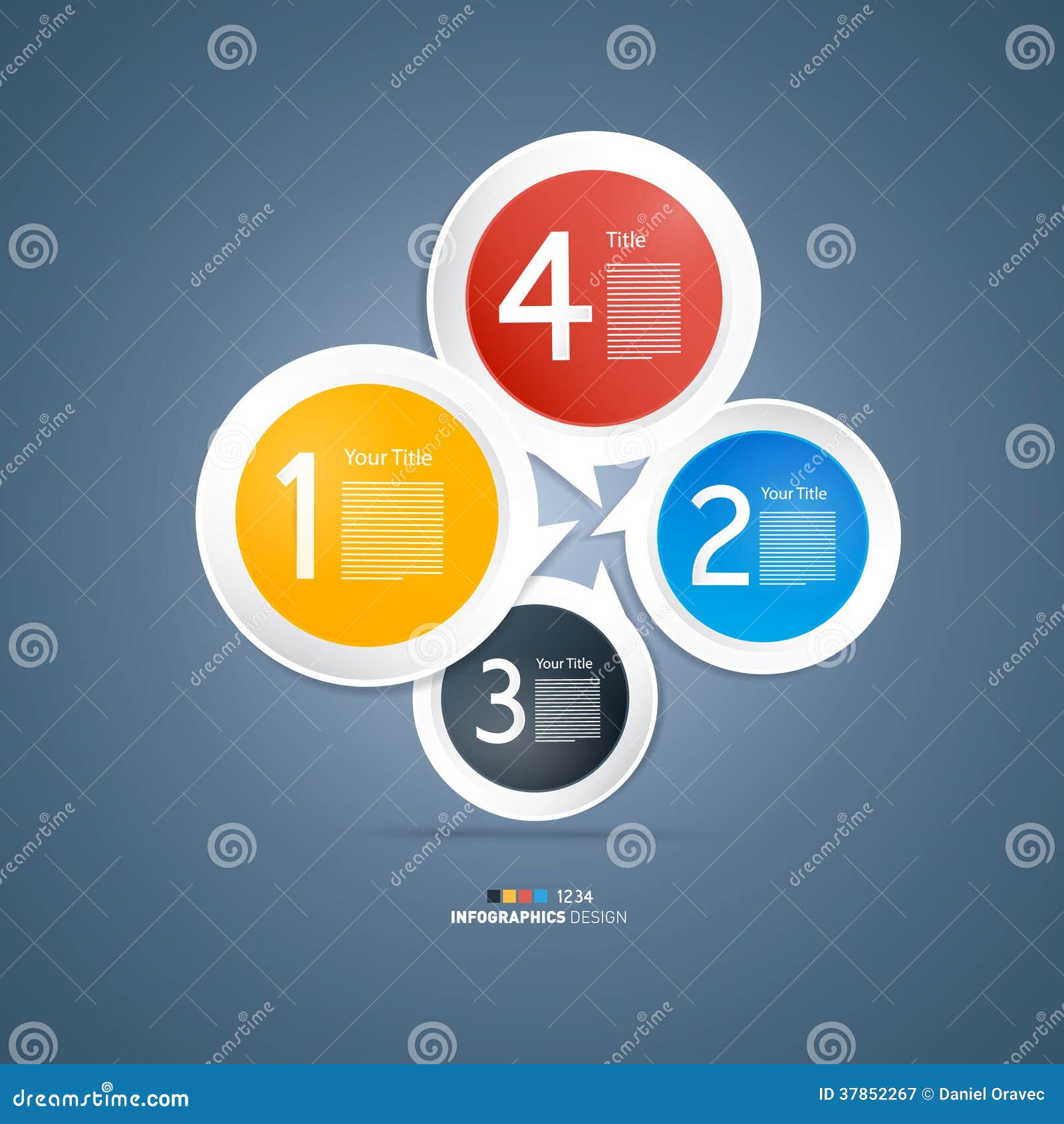 Steps for Tutorial, Infographics Stock Vector - Illustration of ...